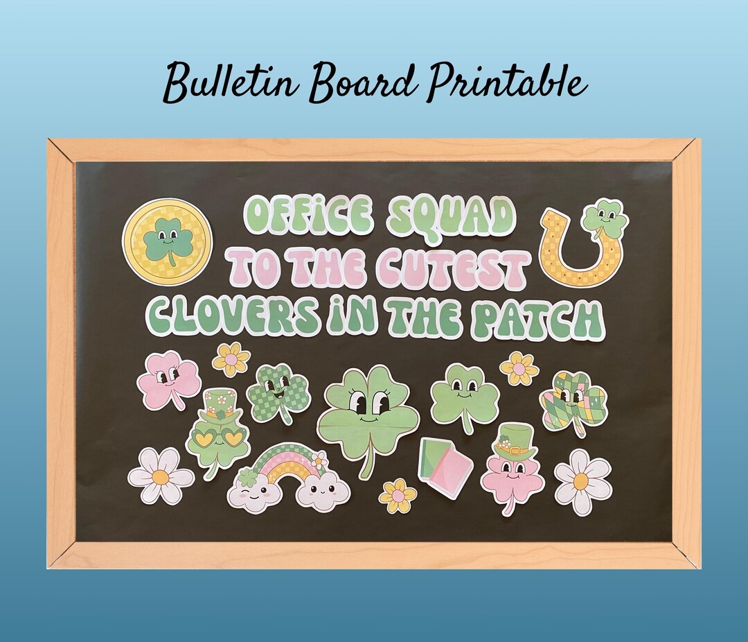 Front Office St. Patrick's Day Bulletin Board Set, March Office Squad ...
