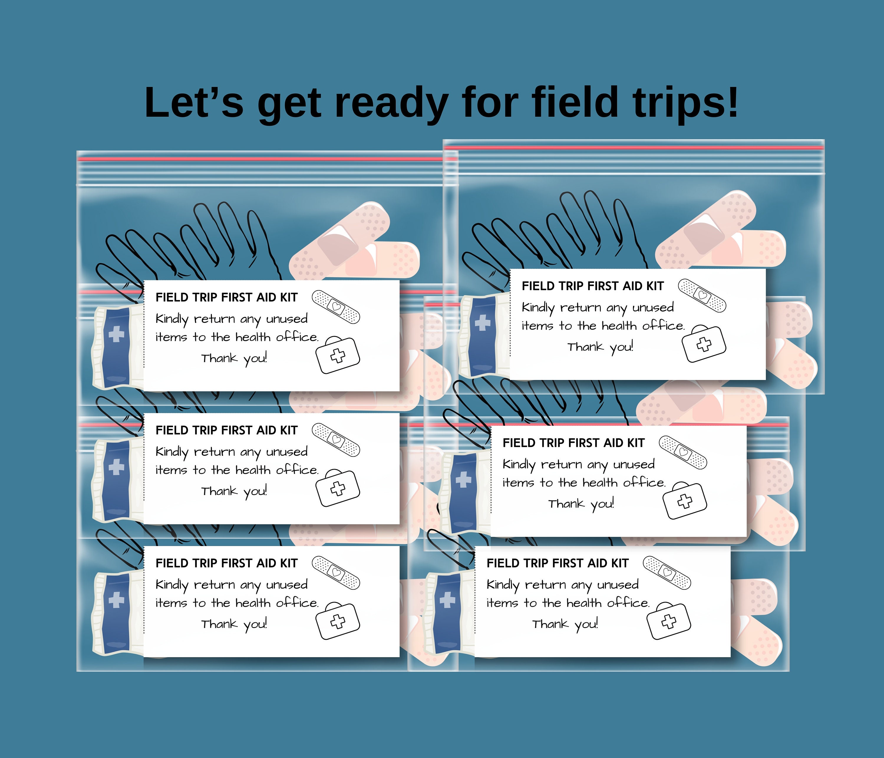 School Nurse Field Trip Supply Return Note, School Nurse Office ...