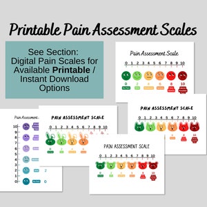 Pain Assessment Scale Printable, Downloadable Pain Scale Poster, Nurse ...