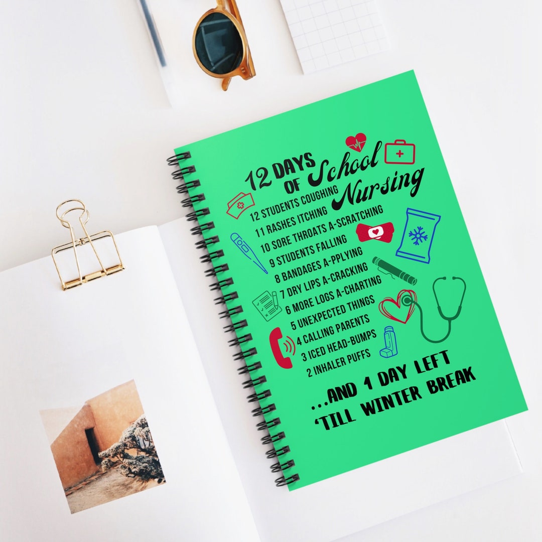 12 Days of School Nursing Notebook, Holiday School Nurse Gift, School ...