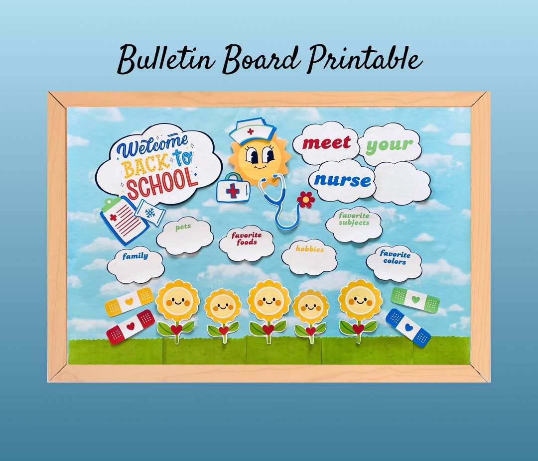 Meet the Nurse Bulletin Board Kit, School Nurse Bulletin Board Set ...