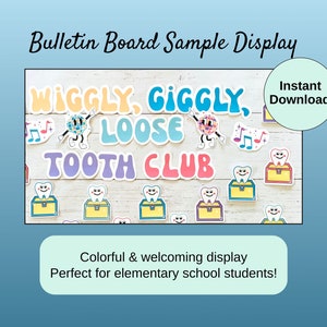 School Nurse Bulletin Board Kit: Lost Tooth Club Decor (PDF Printable ...
