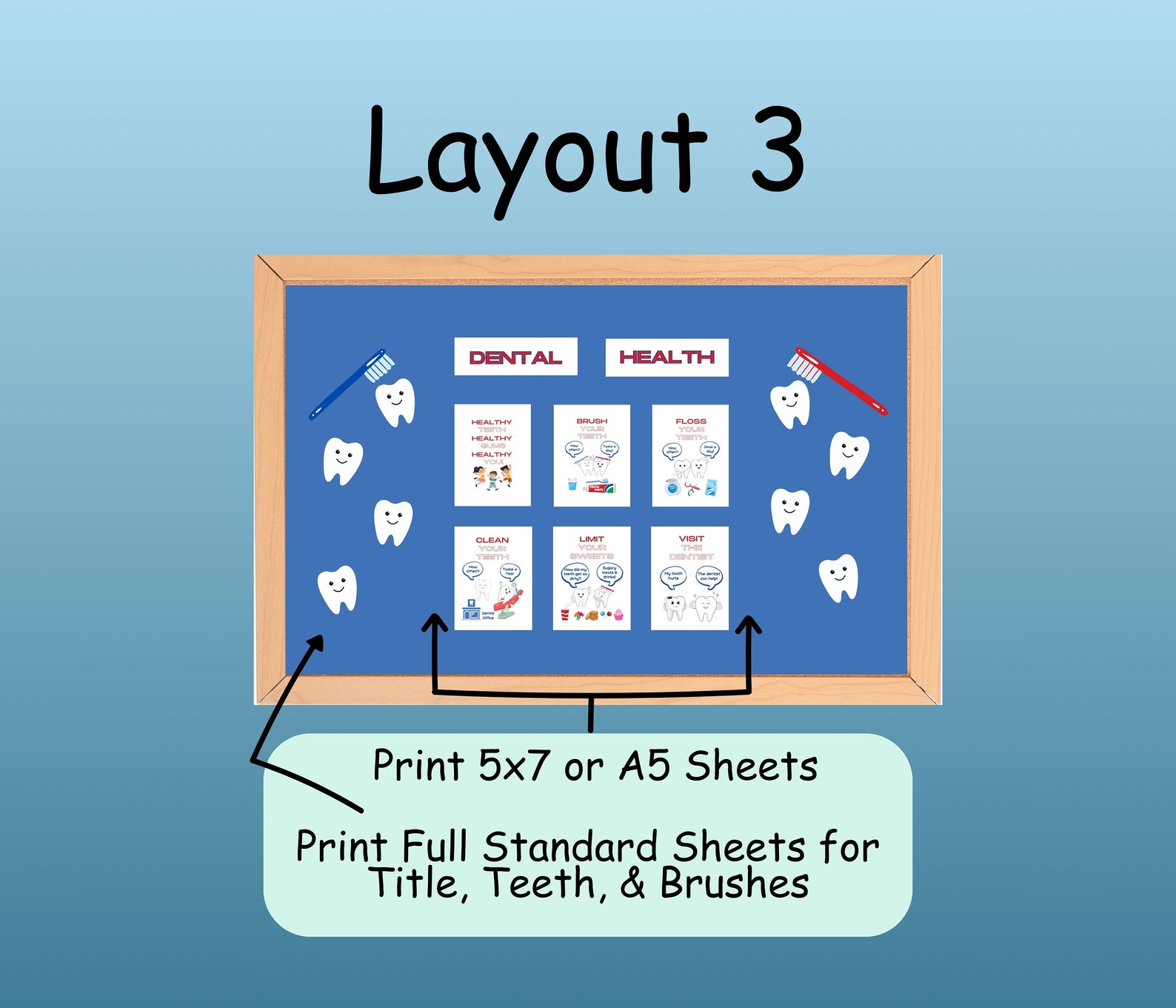 Bulletin Board Kit School Nurse, Bulletin Board Set, Dental Awareness ...