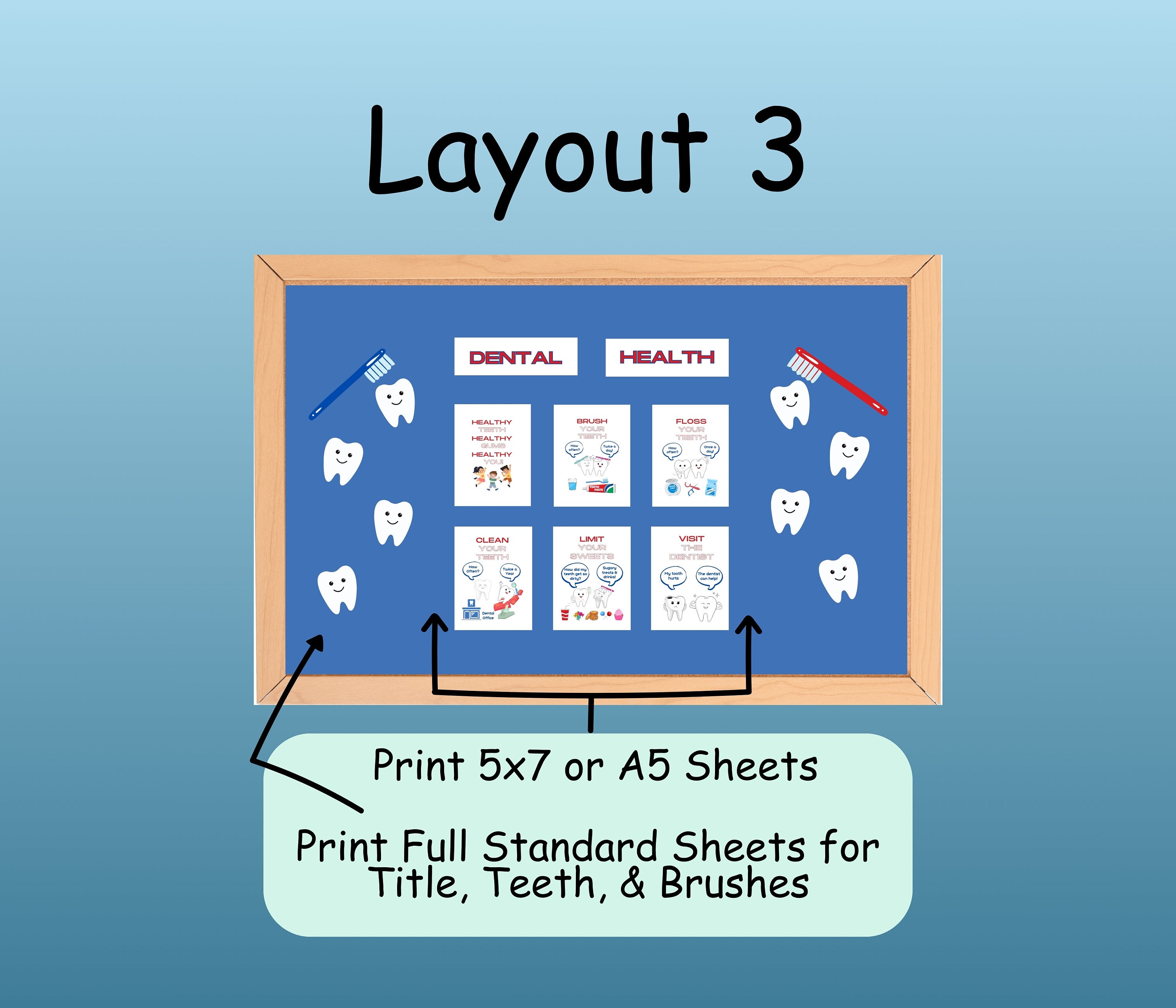 Bulletin Board Kit School Nurse, Bulletin Board Set, Dental Awareness ...