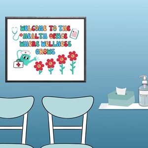 Health Office Wellness Poster Printable, School Nurse Decor, Medical ...