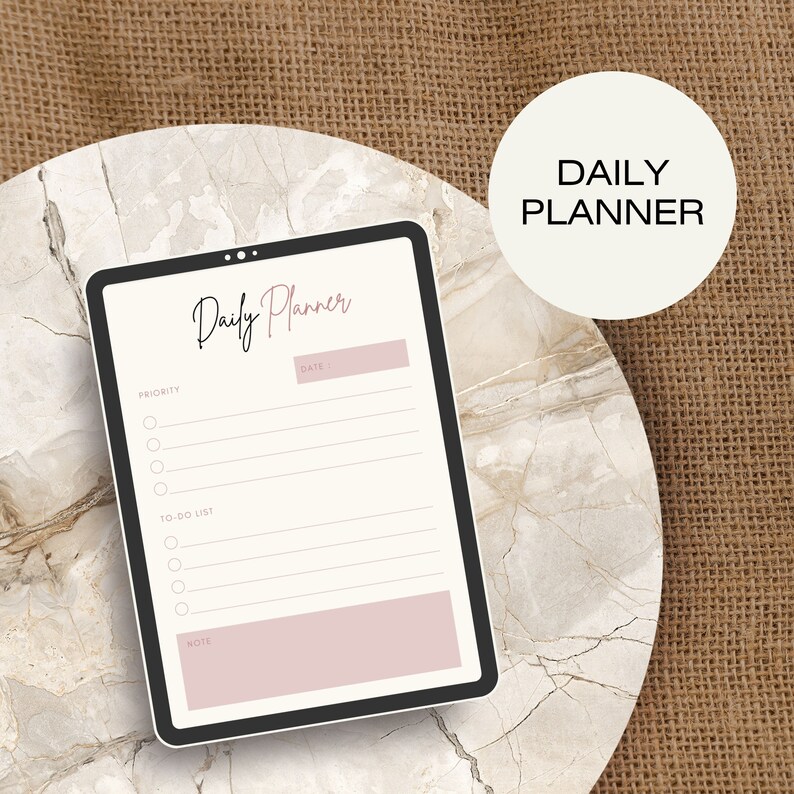 Minimalist Daily Planner, Printable Daily Planner, Printable Daily ...
