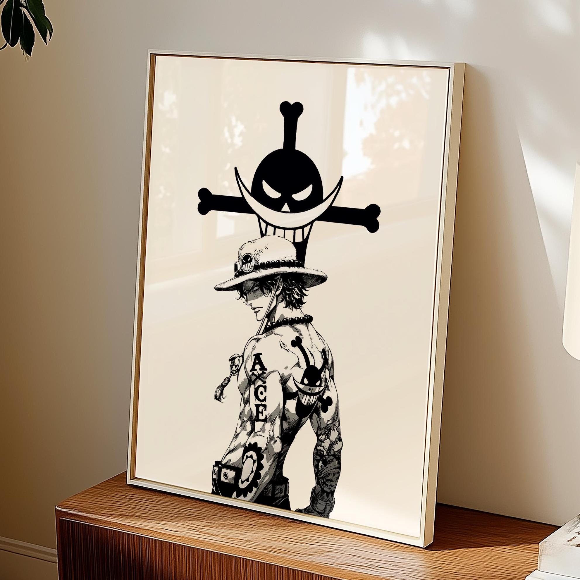 Portgas D. Ace Poster, One Piece Poster, Ace Wall Art, One Piece Wall ...