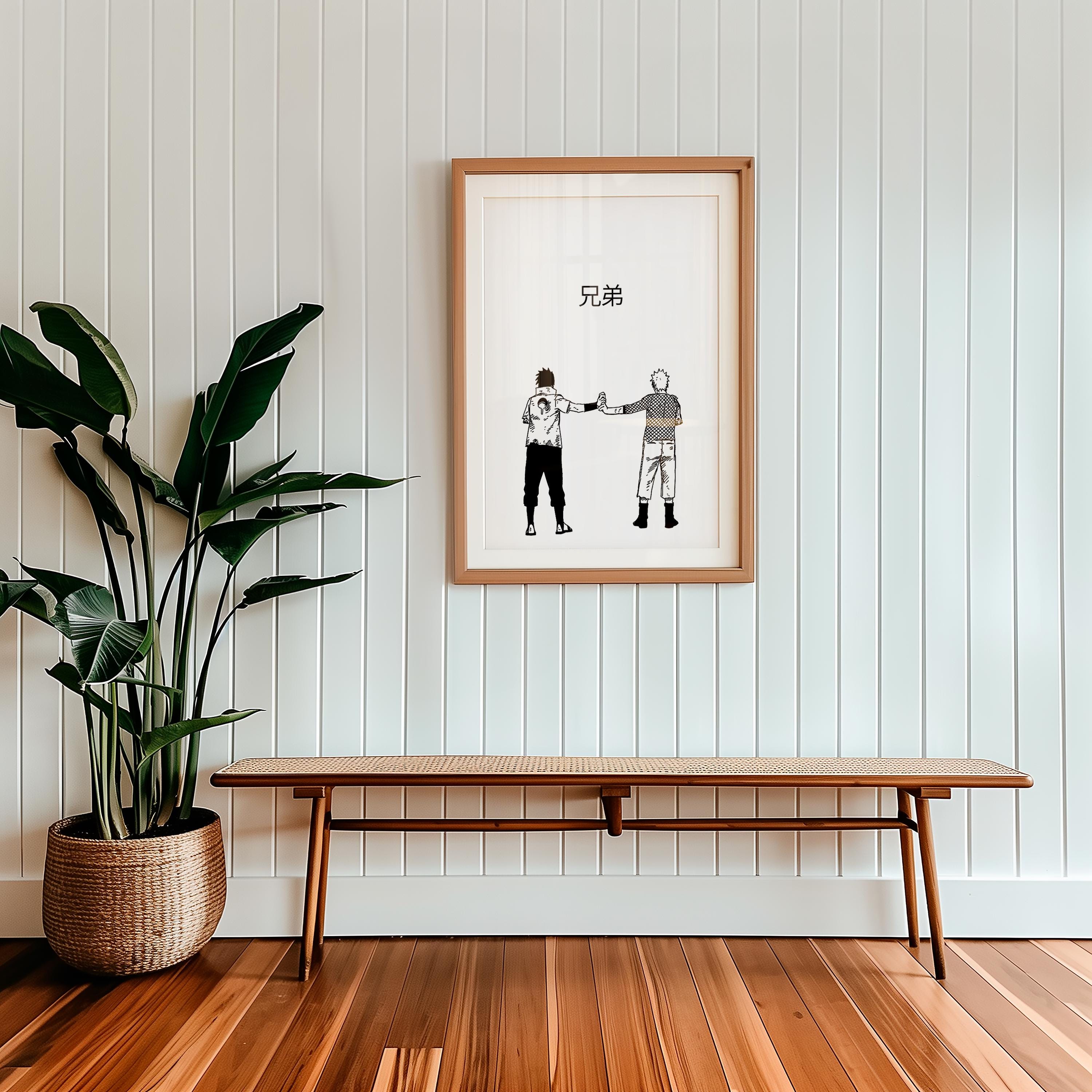 Naruto and Sasuke Poster, Naruto Poster, Naruto Wall Art, Sasuke Wall ...