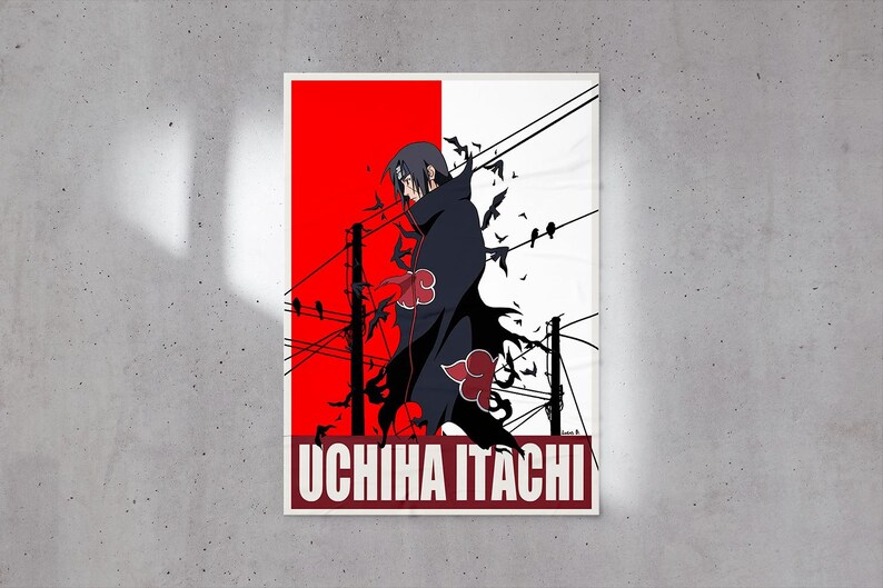 Uchicha Itachi Poster, Naruto Poster, Itachi Wall Art, Uchiha Itachi ...