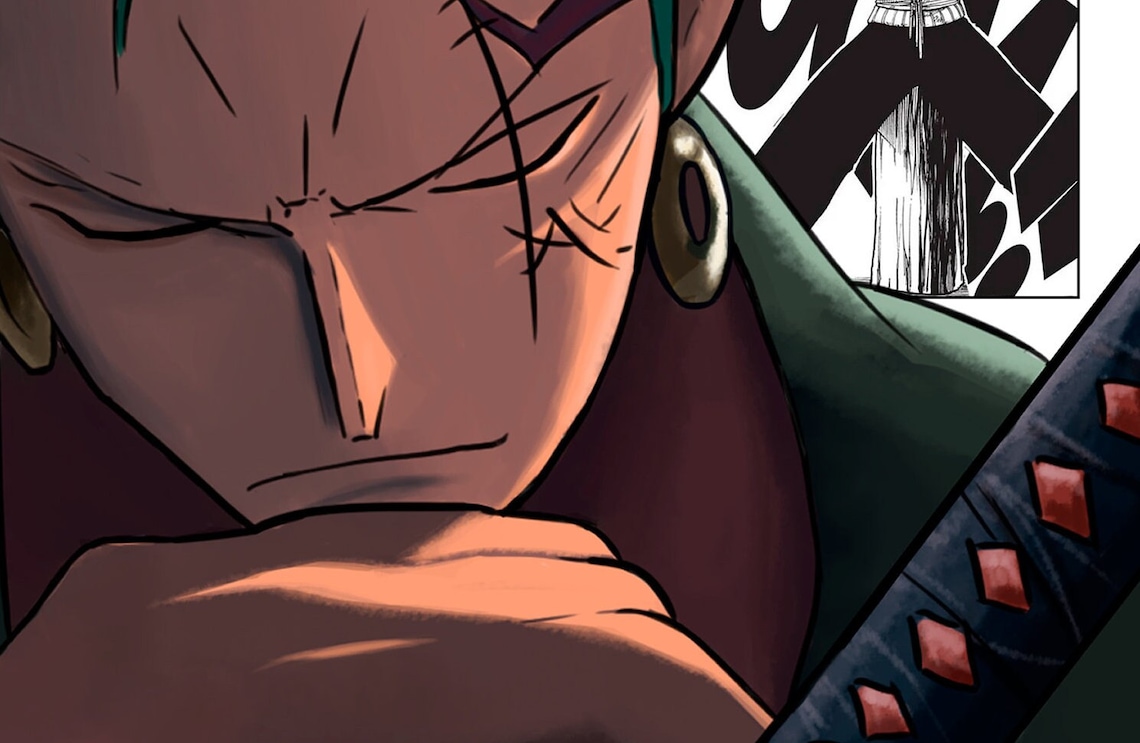 Zoro Art Print, One Piece Poster, Zoro Wall Art, One Piece Wall Art ...