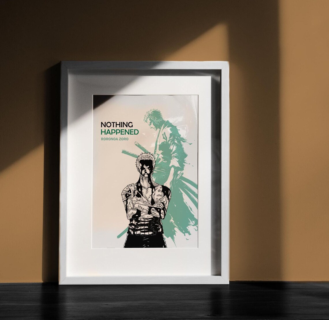 Zoro Art Print, One Piece Poster, Zoro Wall Art, One Piece Wall Art ...