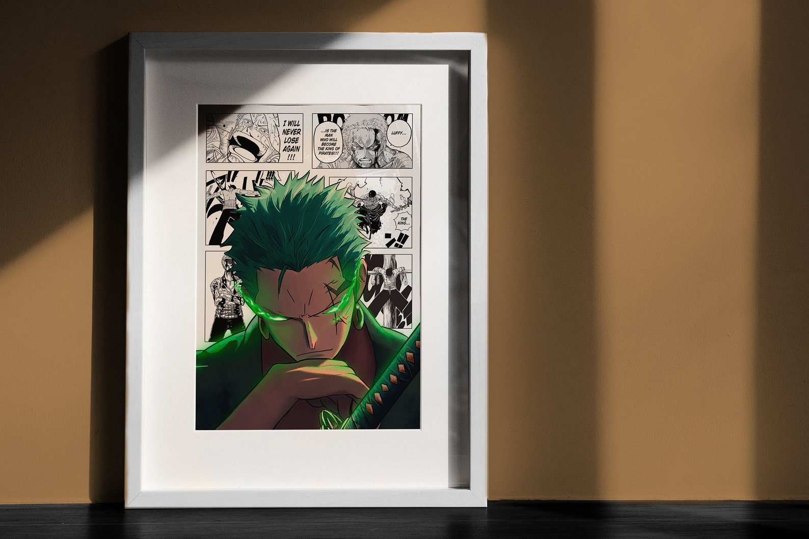 Zoro Art Print, One Piece Poster, Zoro Wall Art, One Piece Wall Art ...