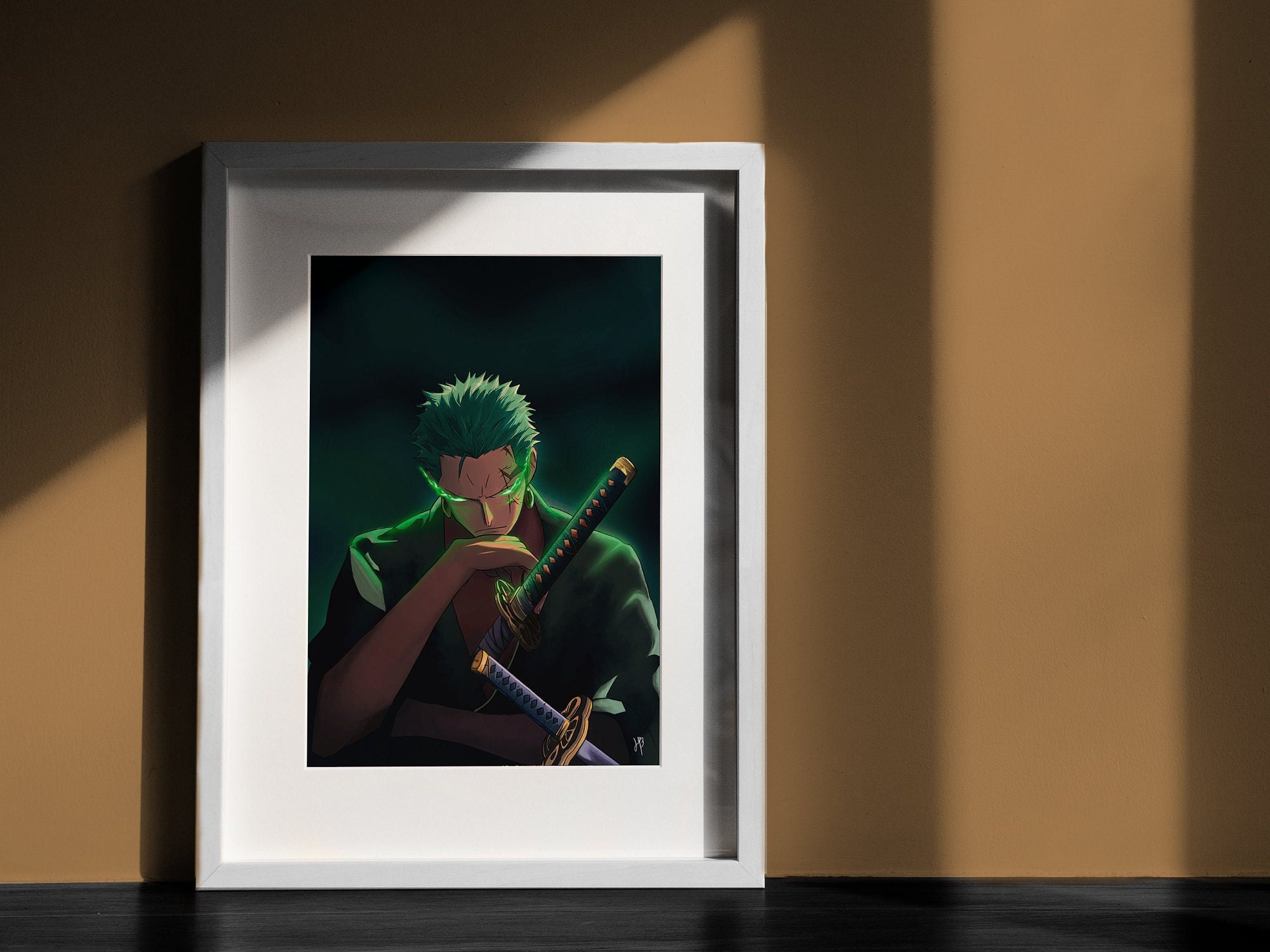 Zoro Roronoa Poster, One Piece Poster, Zoro Wall Art, One Piece Wall ...