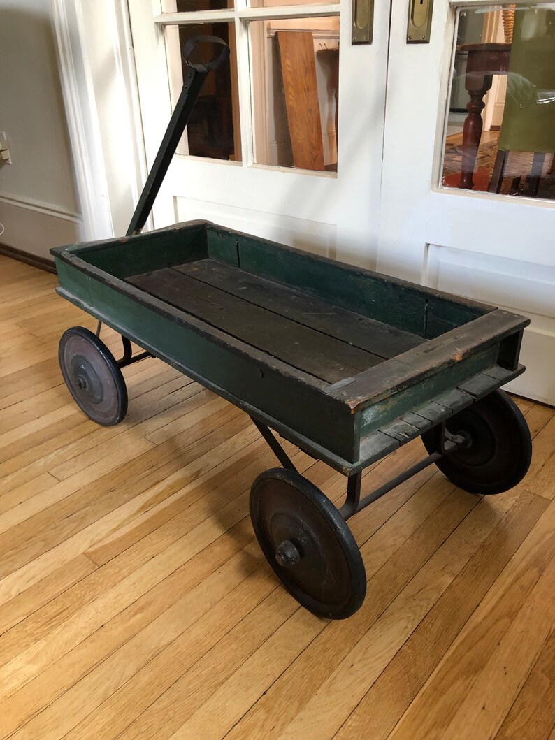 Antique Wooden Toy Wagon - Etsy