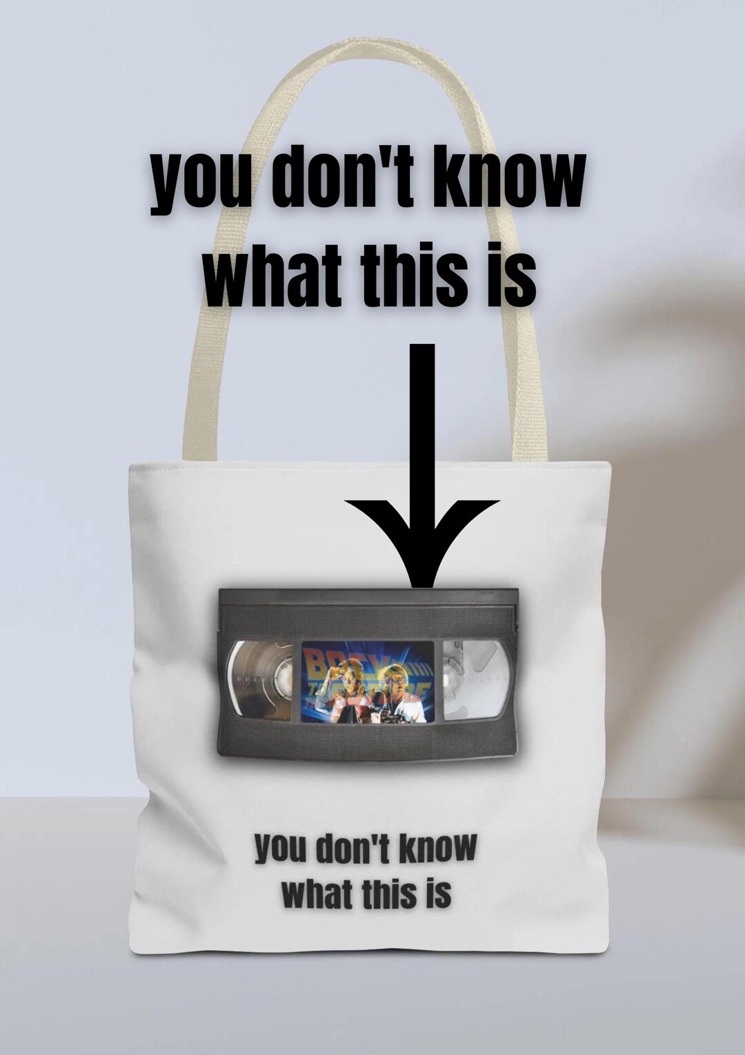 VHS Cassette Tape Tote Bag Gift for Friend, Dad, Mom Retro Vintage ...