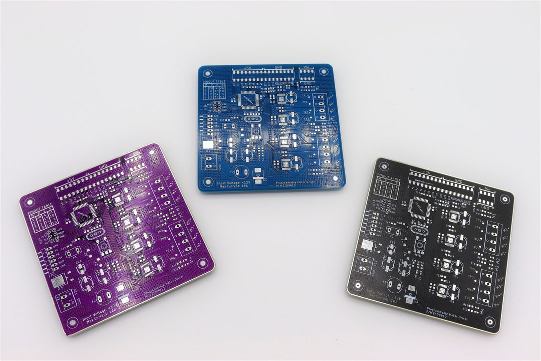 Printed Square Circuit Board Coasters, Set of 2, 4 or 6 With Holder ...