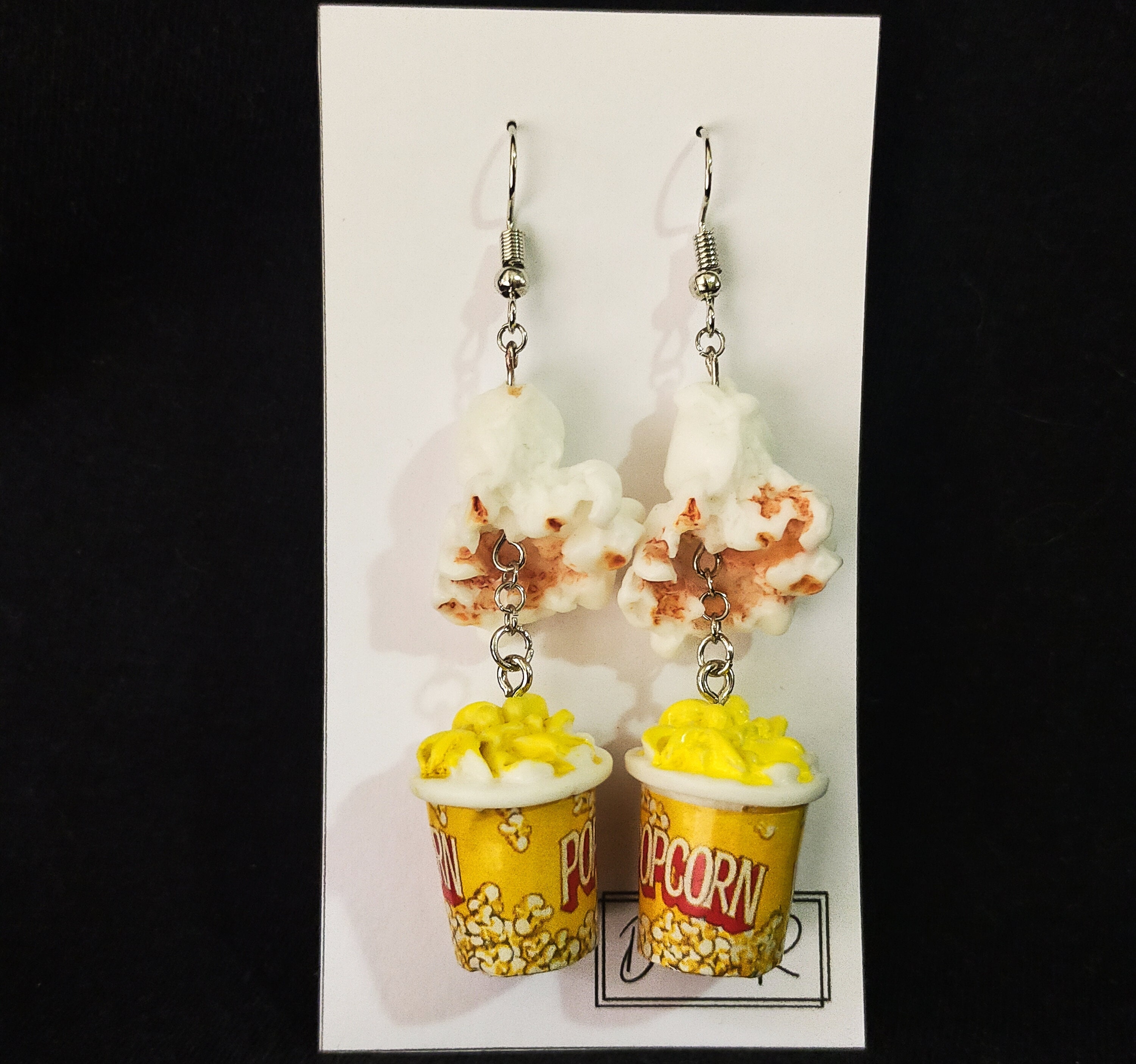 Novelty Popcorn Bucket Earrings Movie Night Gift Dangle Earrings | Food ...