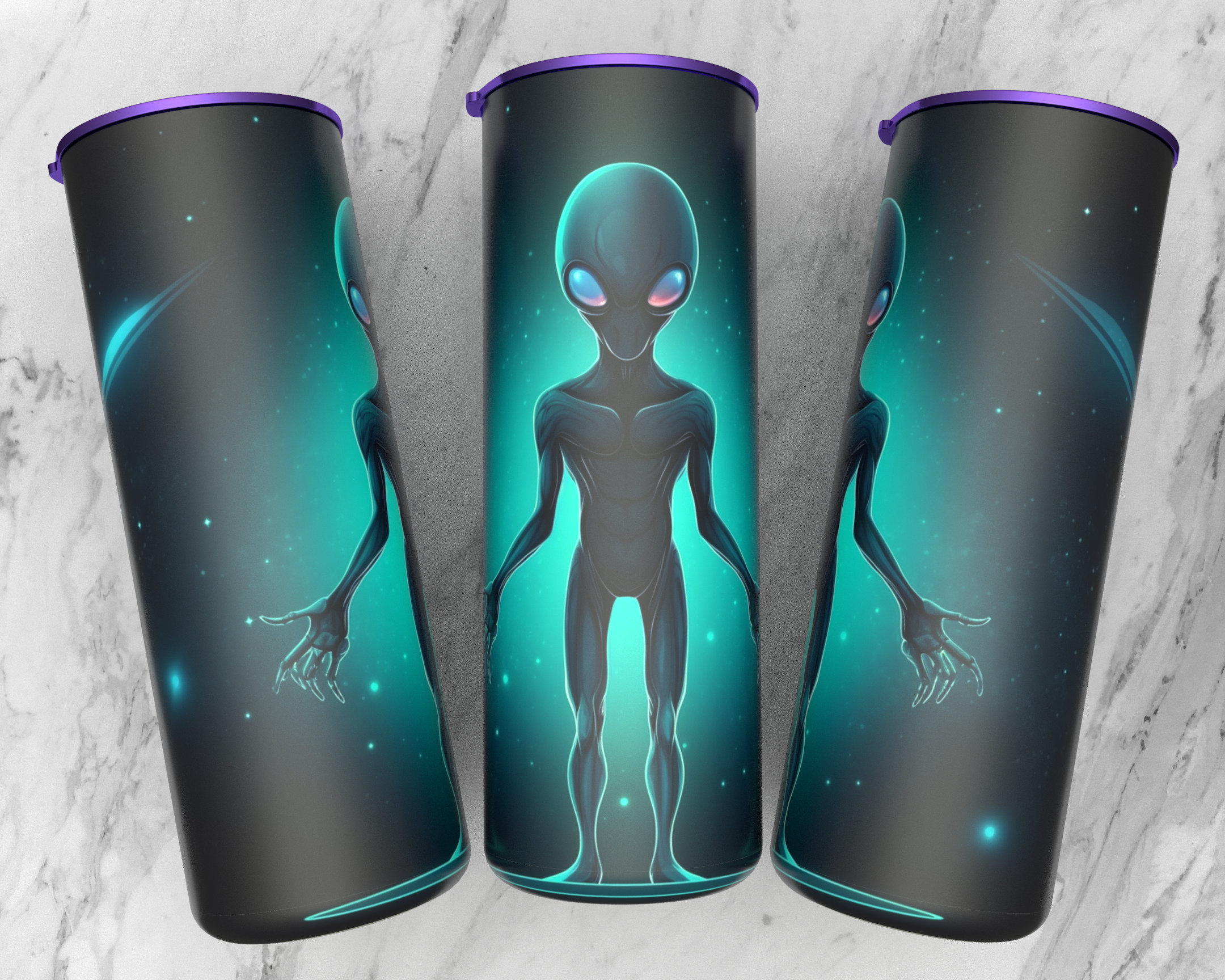Alien Tumbler Wrap Alien Sublimation Tumbler Wrap Space - Etsy
