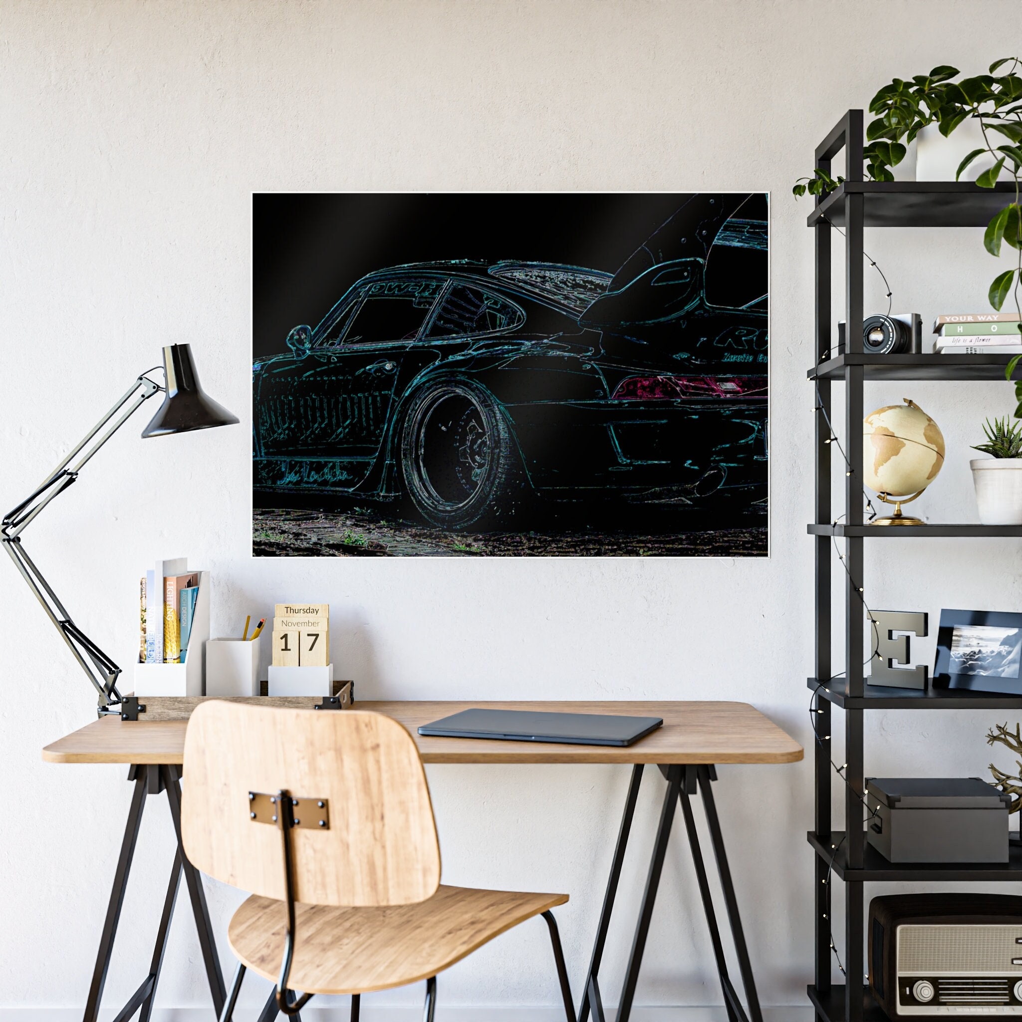 Dynamic RWB Porsche 911 Glossy Poster Vibrant and Sleek Art Print for ...