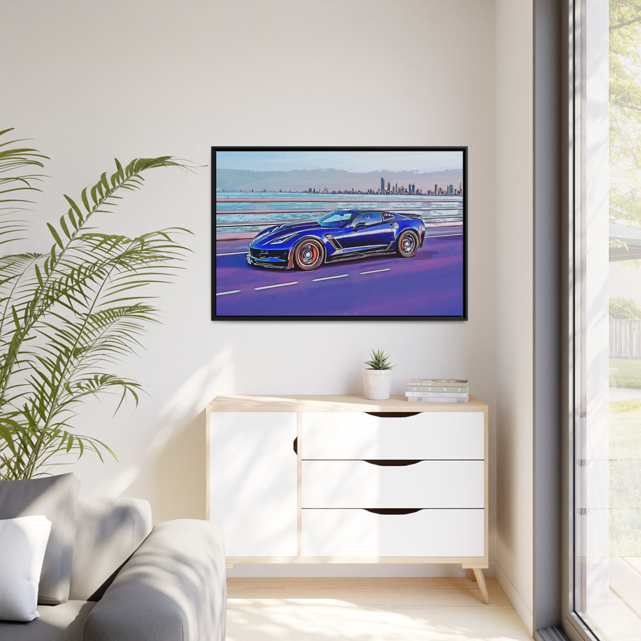 Modded Corvette C7 Wall Art, Chevy Corvette Stingray Canvas, Garage ...