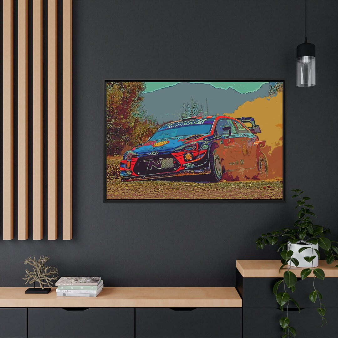 Mancave Wall Art WRC Rally Car Framed Canvas Sebastien Loeb - Etsy