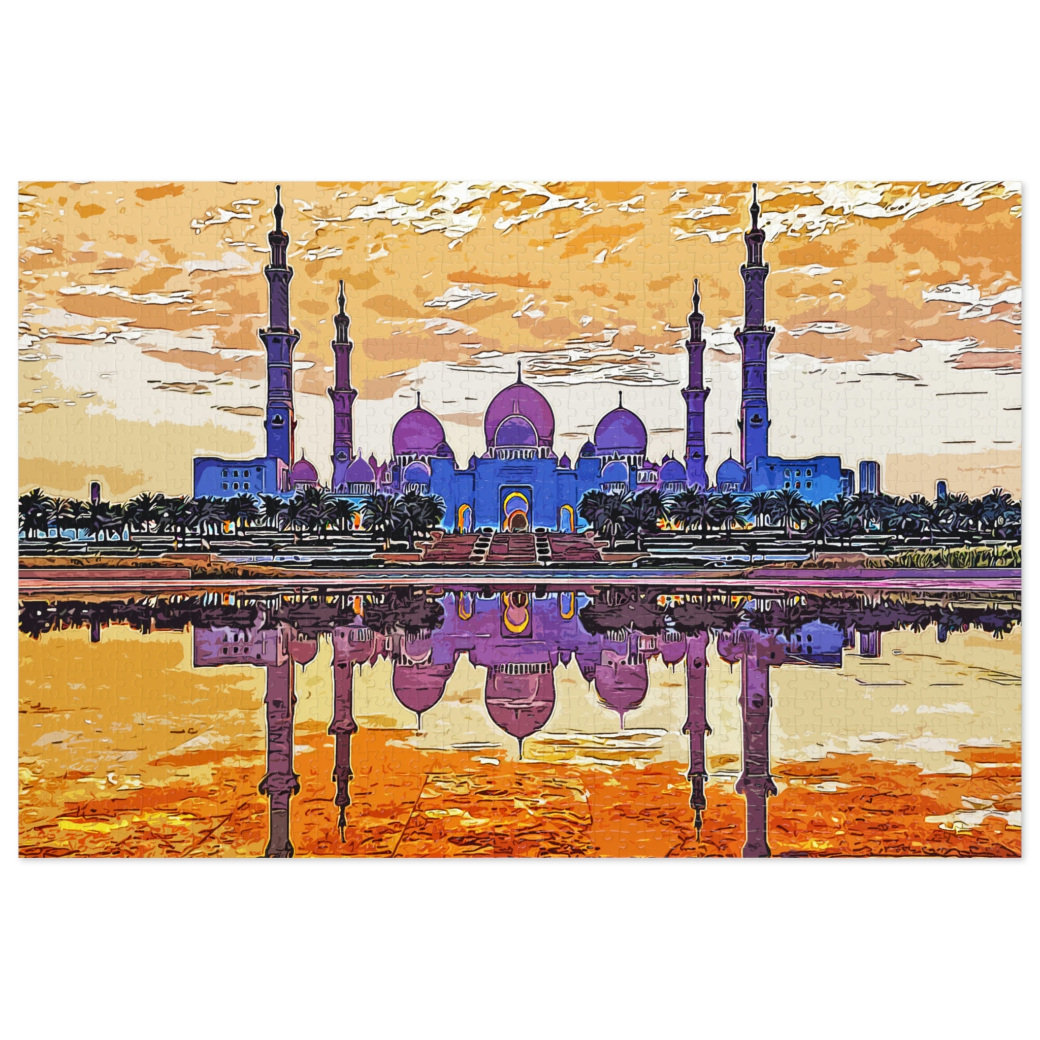 Ramadan Family Activity, Sheikh Zayed Mosque Jigsaw Puzzle. Islamic ...