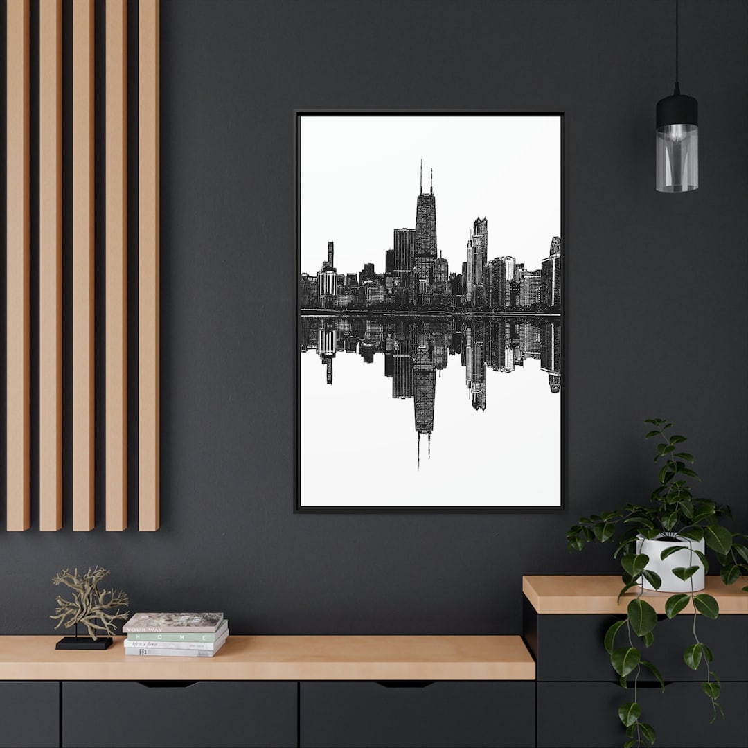 Downtown Chicago Canvas Art - Cityscape of Chicago Skyline on Canvas ...