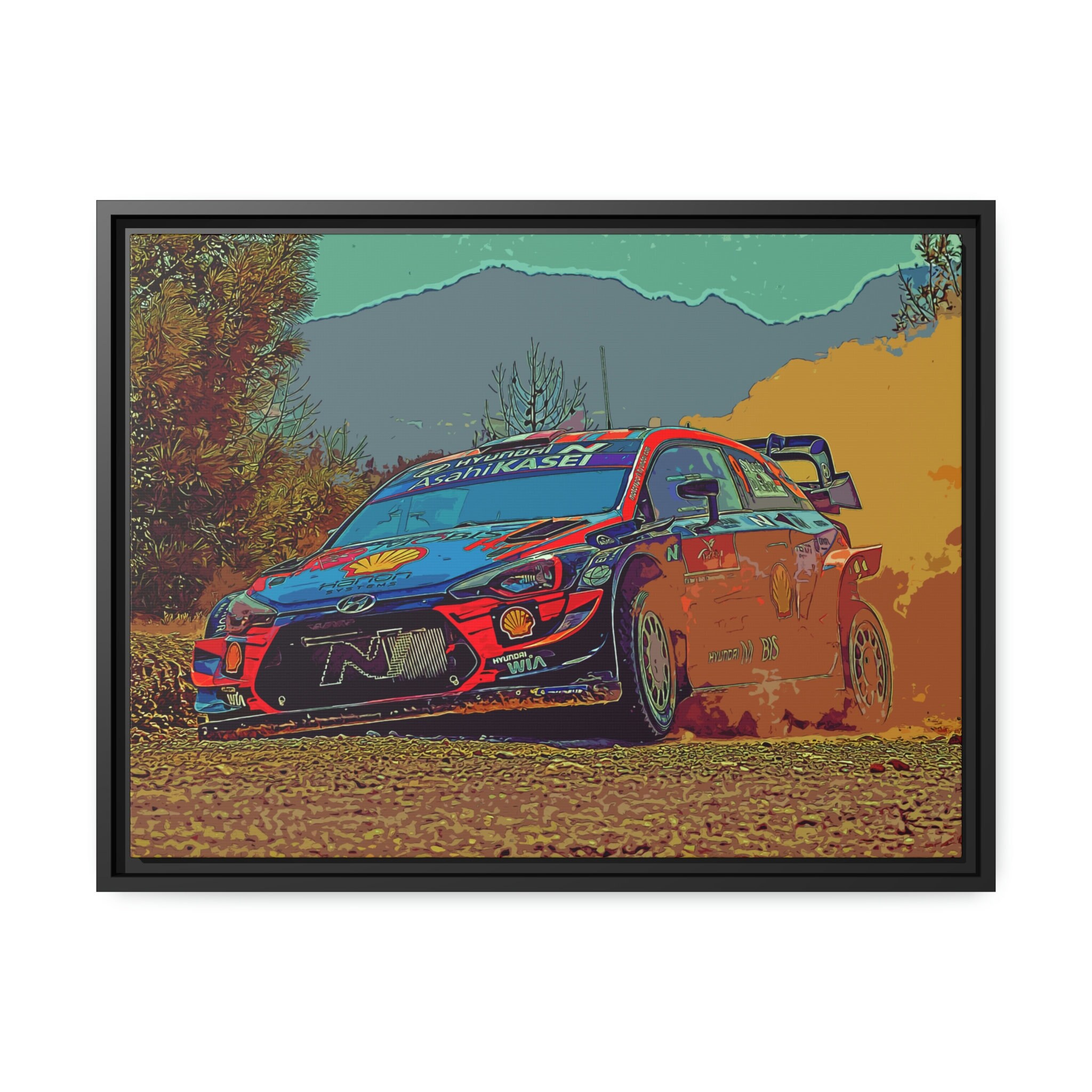 Mancave Wall Art, WRC Rally Car Framed Canvas, Sebastien Loeb Racing ...