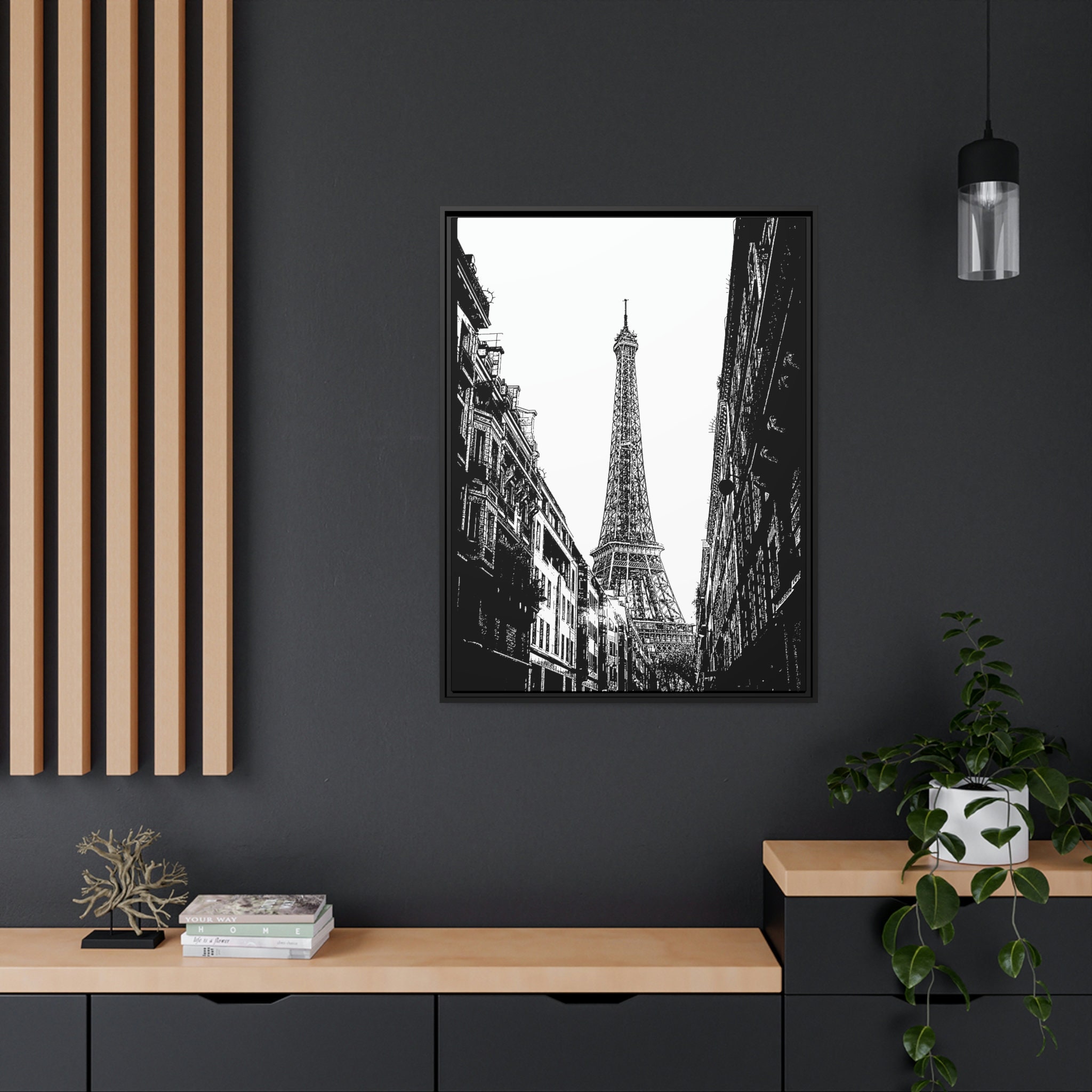Anniversary Gift Eiffel Tower Artwork: Paris France Large Framed Canvas ...