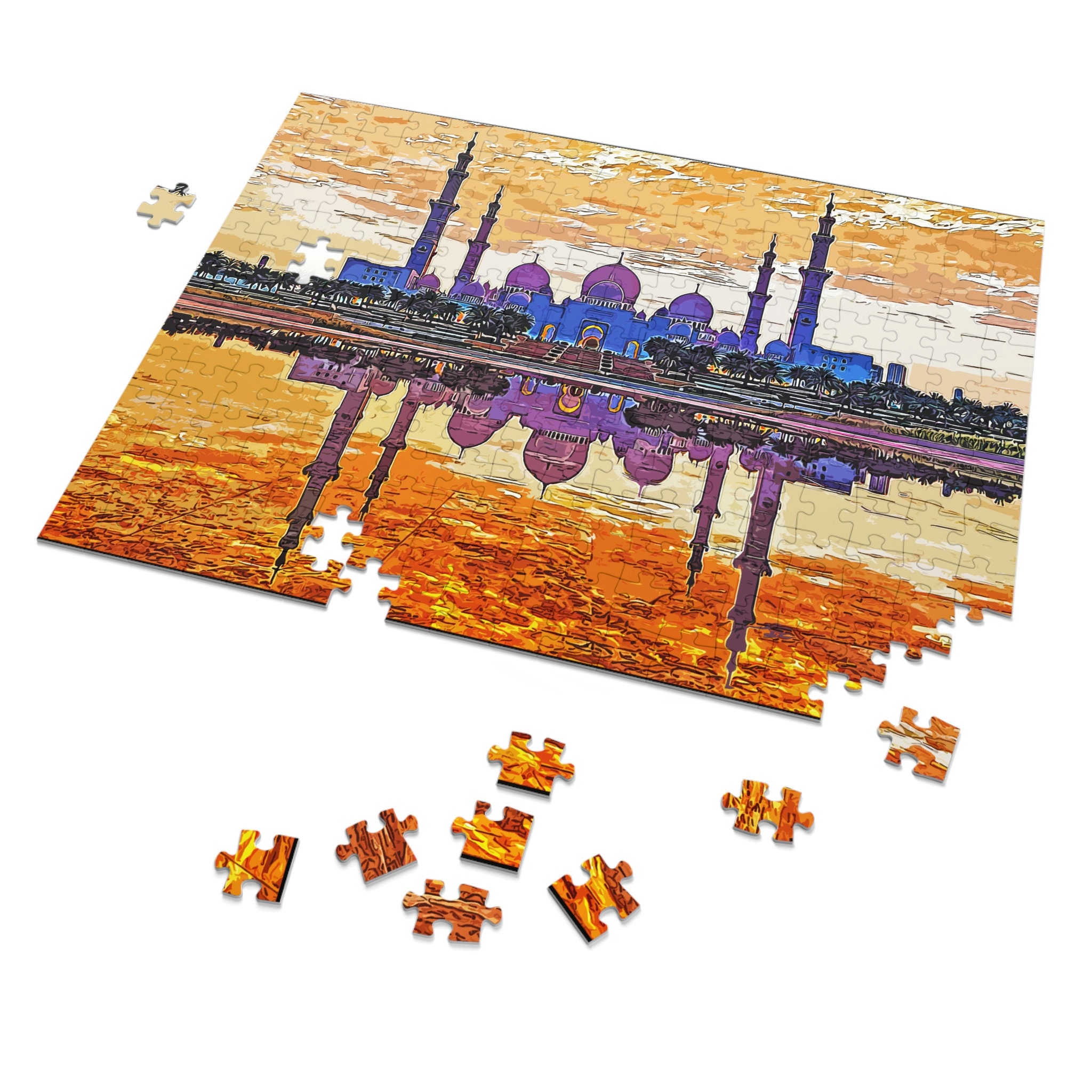 Ramadan Family Activity, Sheikh Zayed Mosque Jigsaw Puzzle. Islamic ...