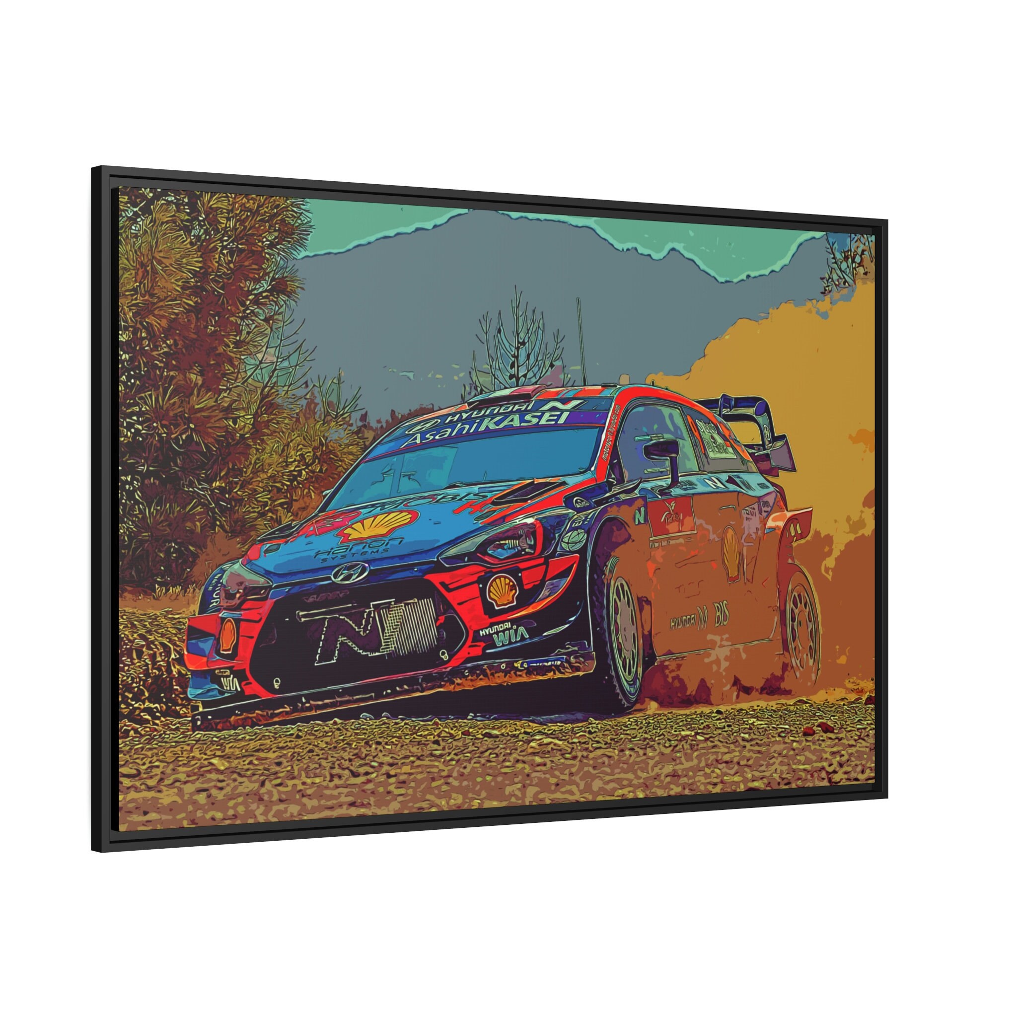 Mancave Wall Art, WRC Rally Car Framed Canvas, Sebastien Loeb Racing ...