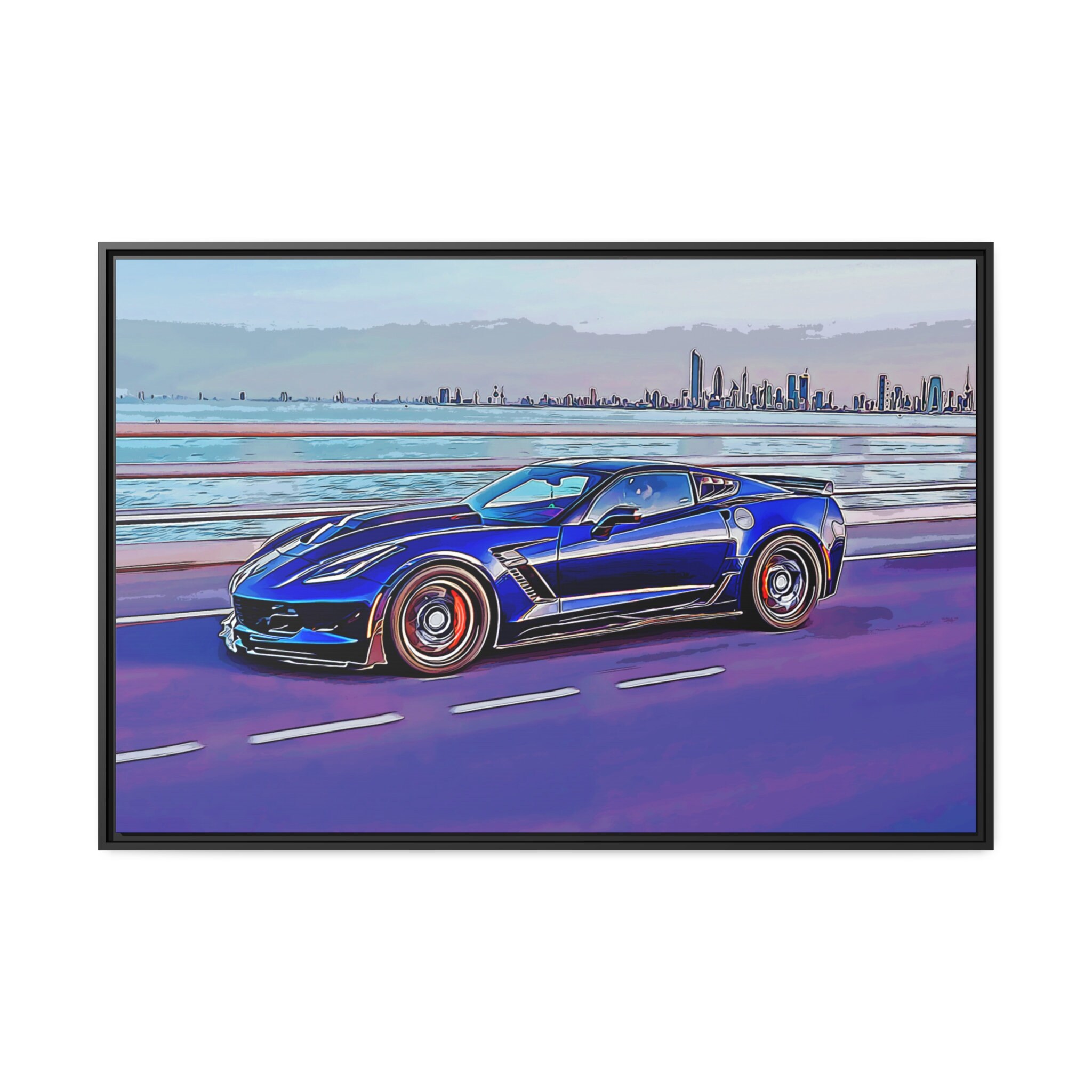 Modded Corvette C7 Wall Art, Chevy Corvette Stingray Canvas, Garage ...