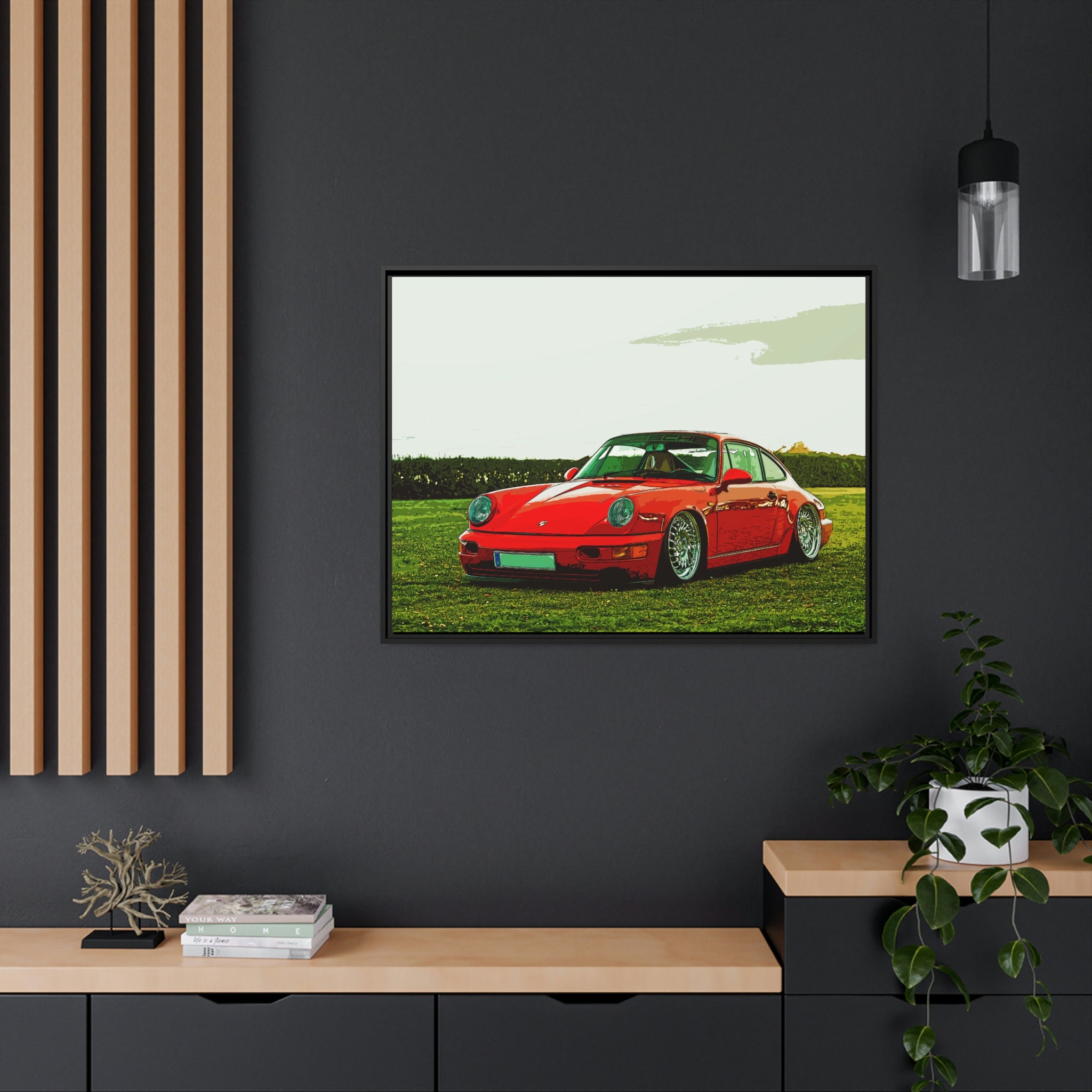 Porsche 911 Canvas, Carrera Large Framed Artwork, Vintage Porsche Wall ...