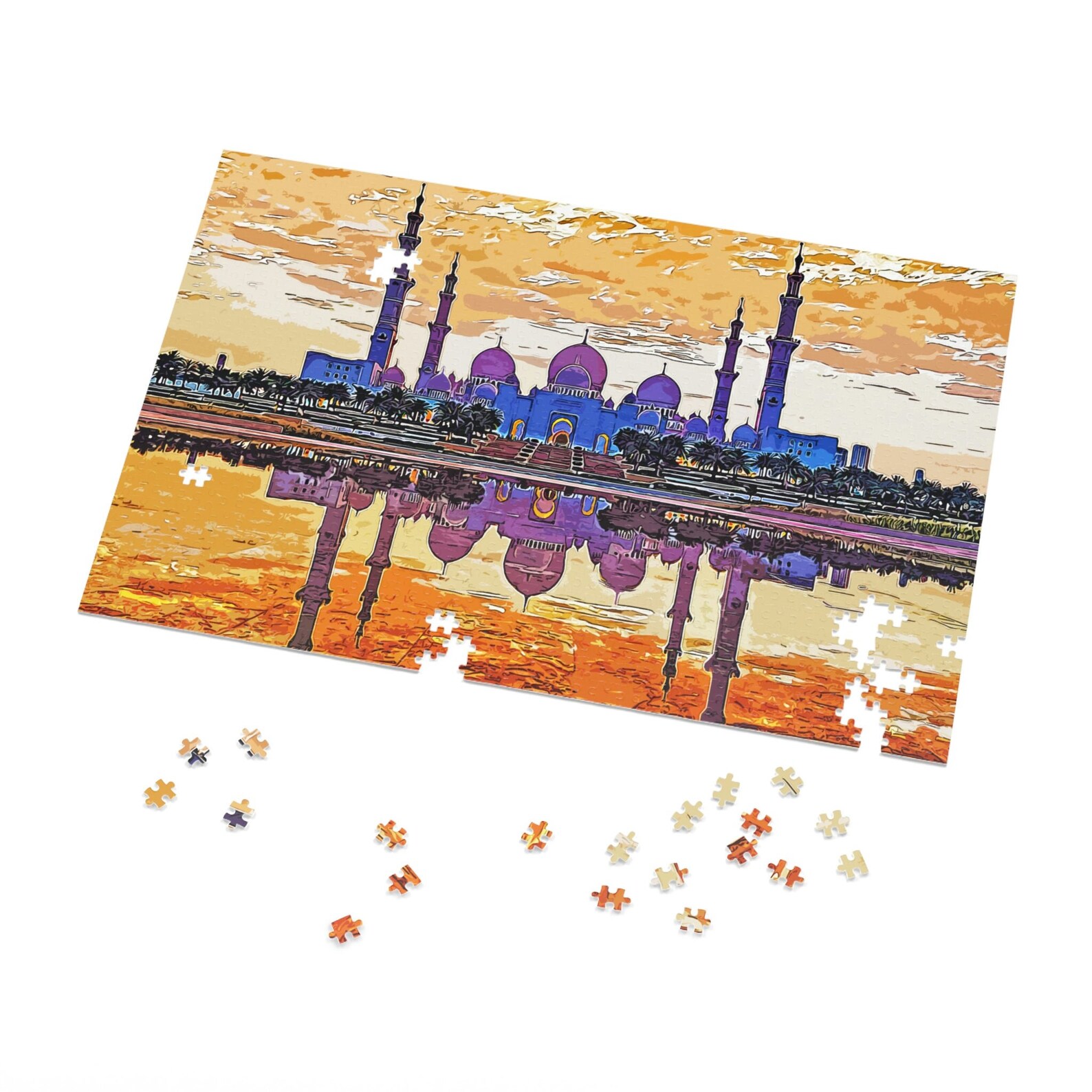 Ramadan Family Activity, Sheikh Zayed Mosque Jigsaw Puzzle. Islamic ...