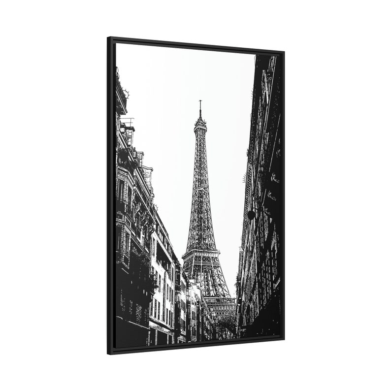 Anniversary Gift Eiffel Tower Artwork: Paris France Large Framed Canvas ...