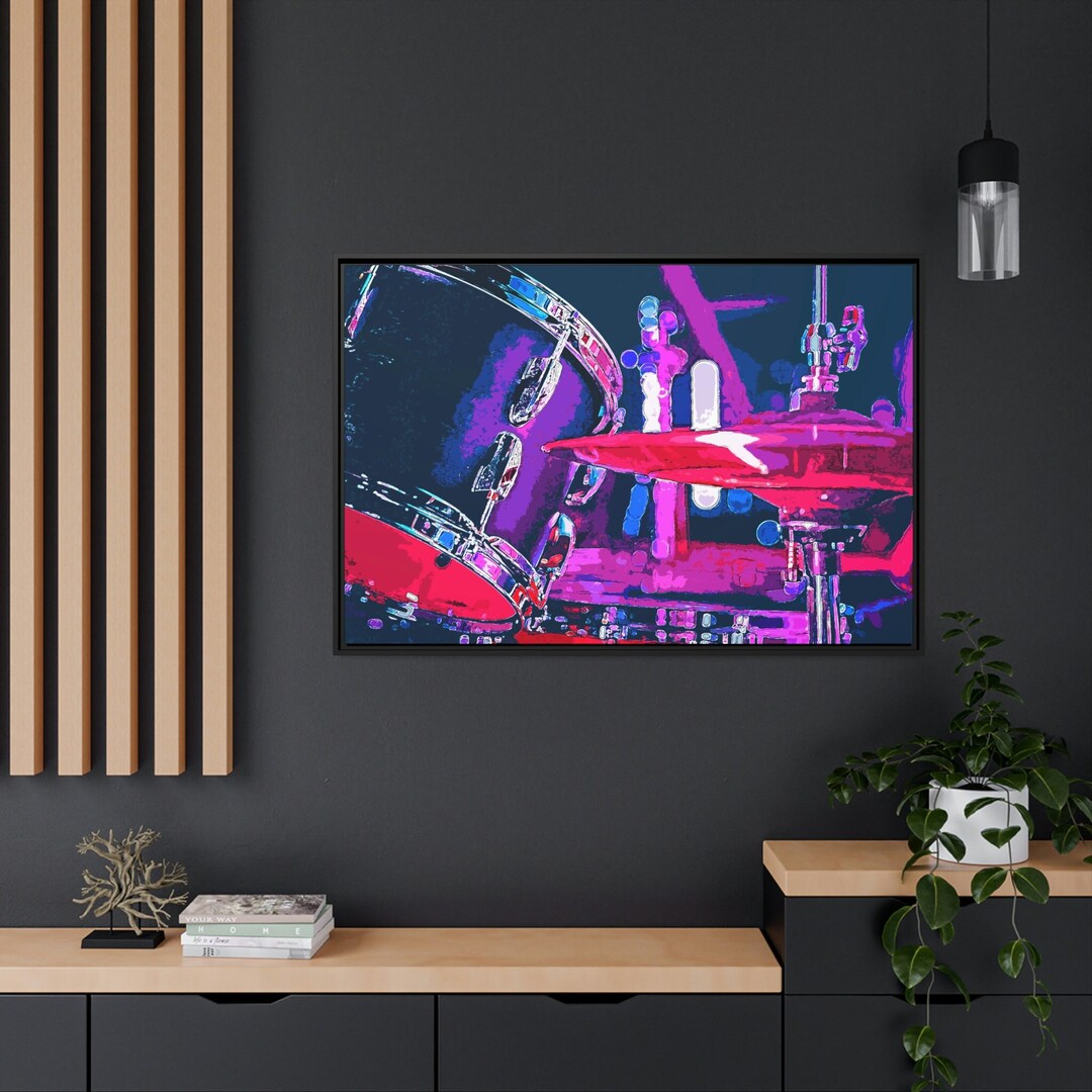 Drummer Wall Art for Music Studio Decor - Drumset Wall Art, Instrument ...