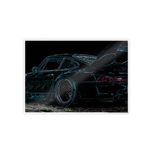 Dynamic RWB Porsche 911 Glossy Poster Vibrant and Sleek Art Print for ...