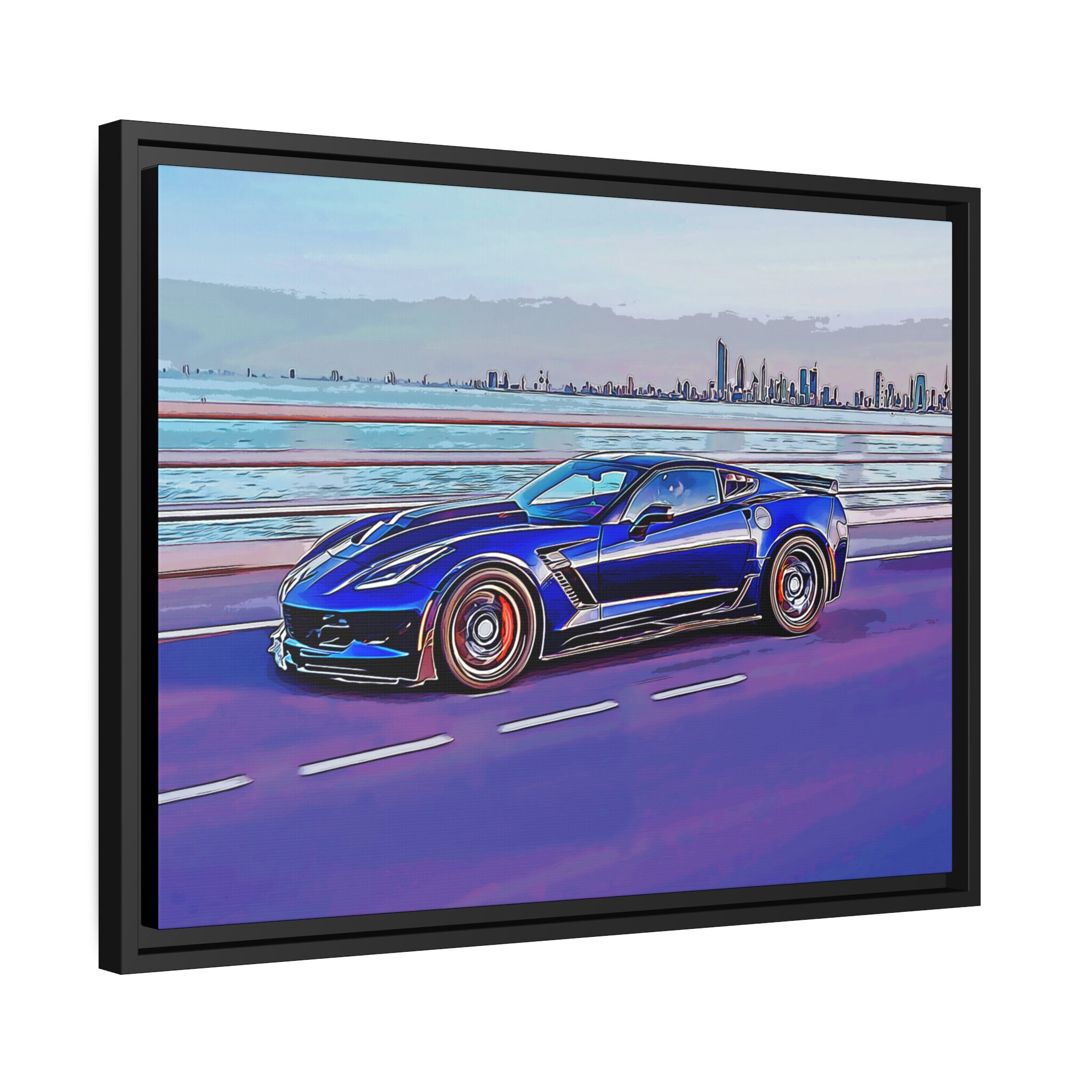 Modded Corvette C7 Wall Art, Chevy Corvette Stingray Canvas, Garage ...