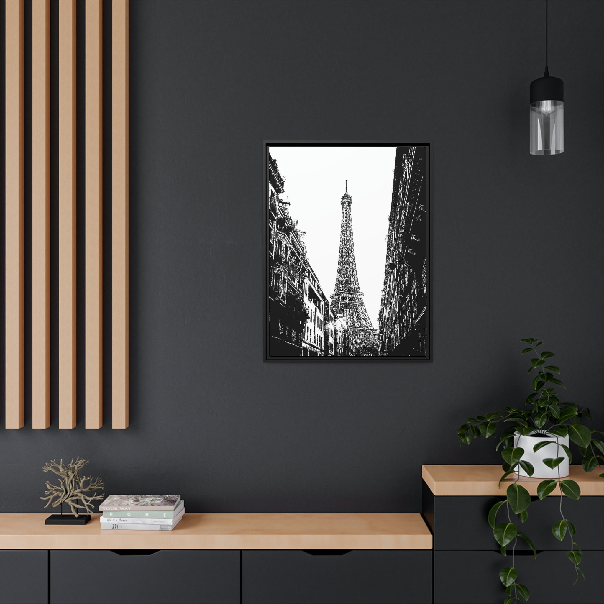 Anniversary Gift Eiffel Tower Artwork: Paris France Large Framed Canvas ...