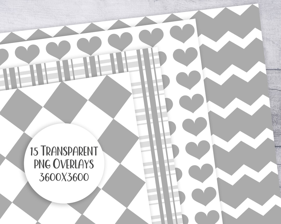 Digital Scrapbook Pattern Overlays Digital Pattern Papers - Etsy