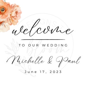 Wedding Welcome Signage Digital Download Welcome Sign Wedding Editable ...
