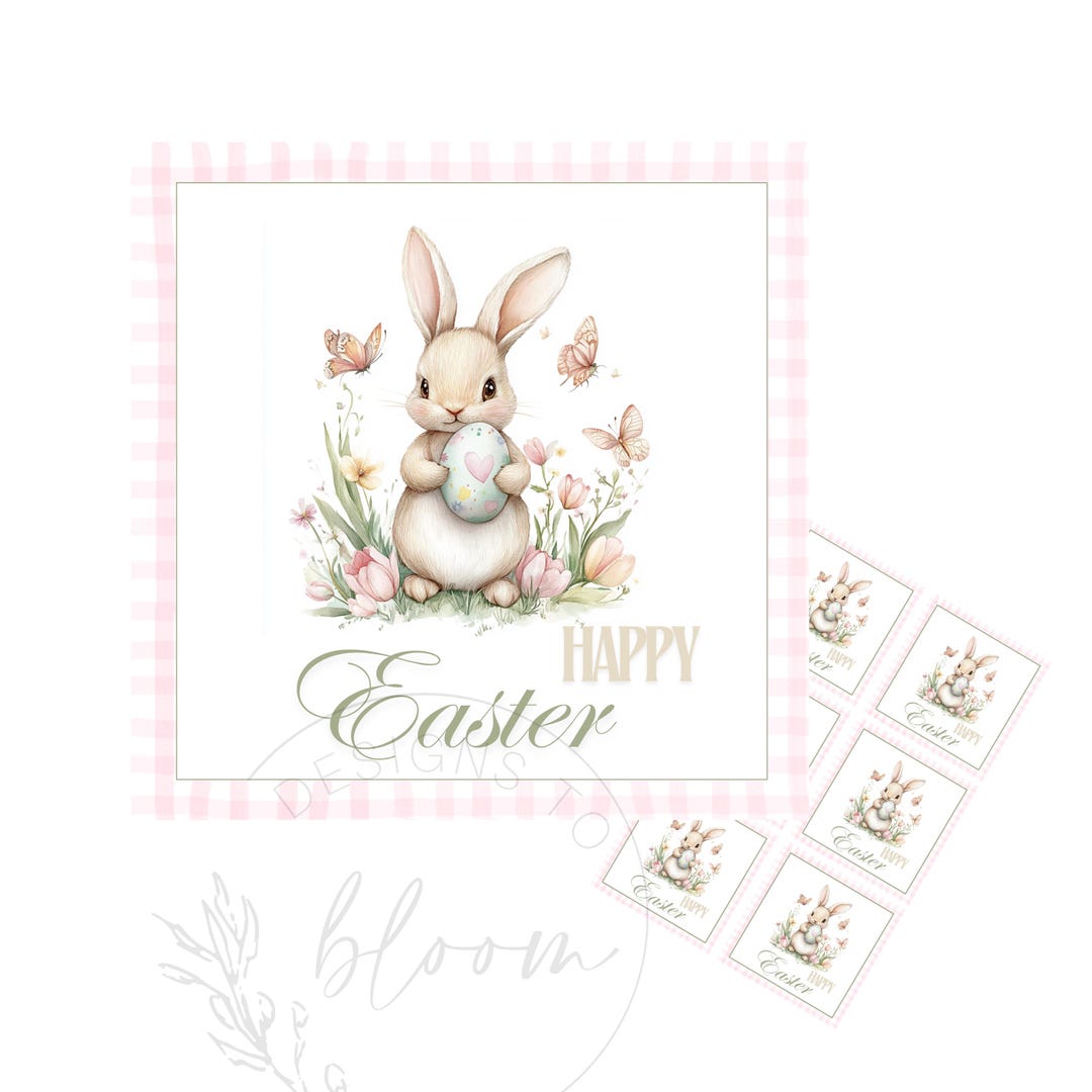 Easter Gift Tag | Happy Easter Gift Tag | DIGITAL DOWNLOAD | Gift Tag ...