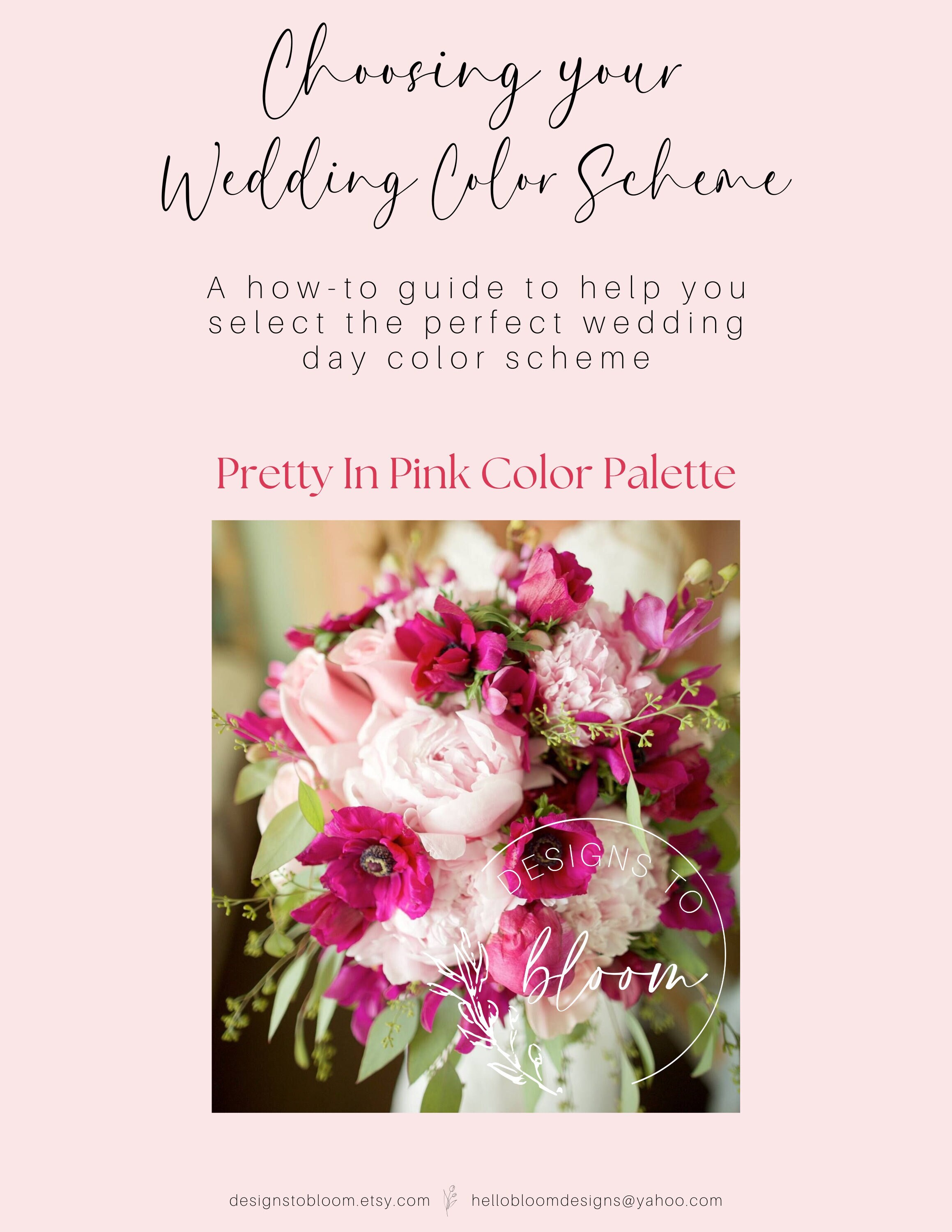 Pretty in Pink Wedding Color Palette How to Guide Choosing Wedding ...