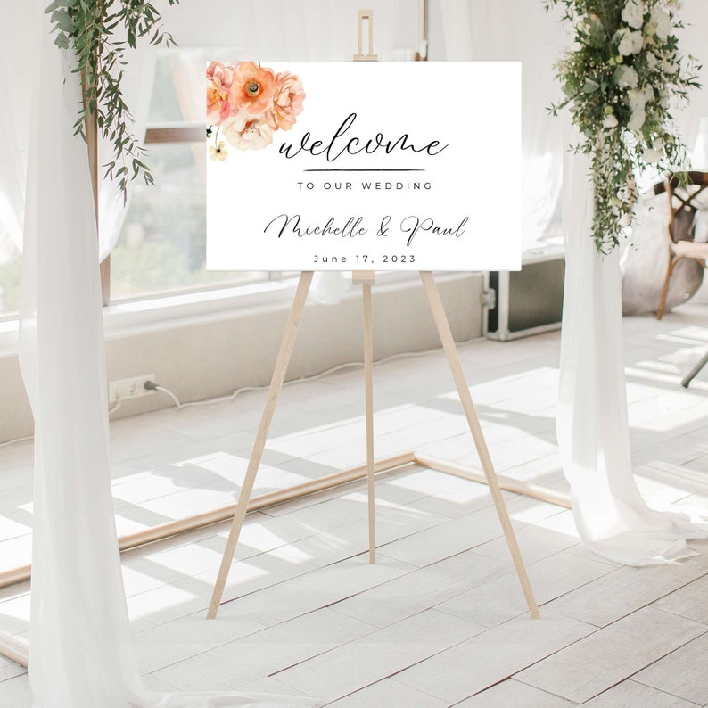 Wedding Welcome Signage Digital Download Welcome Sign Wedding Editable ...