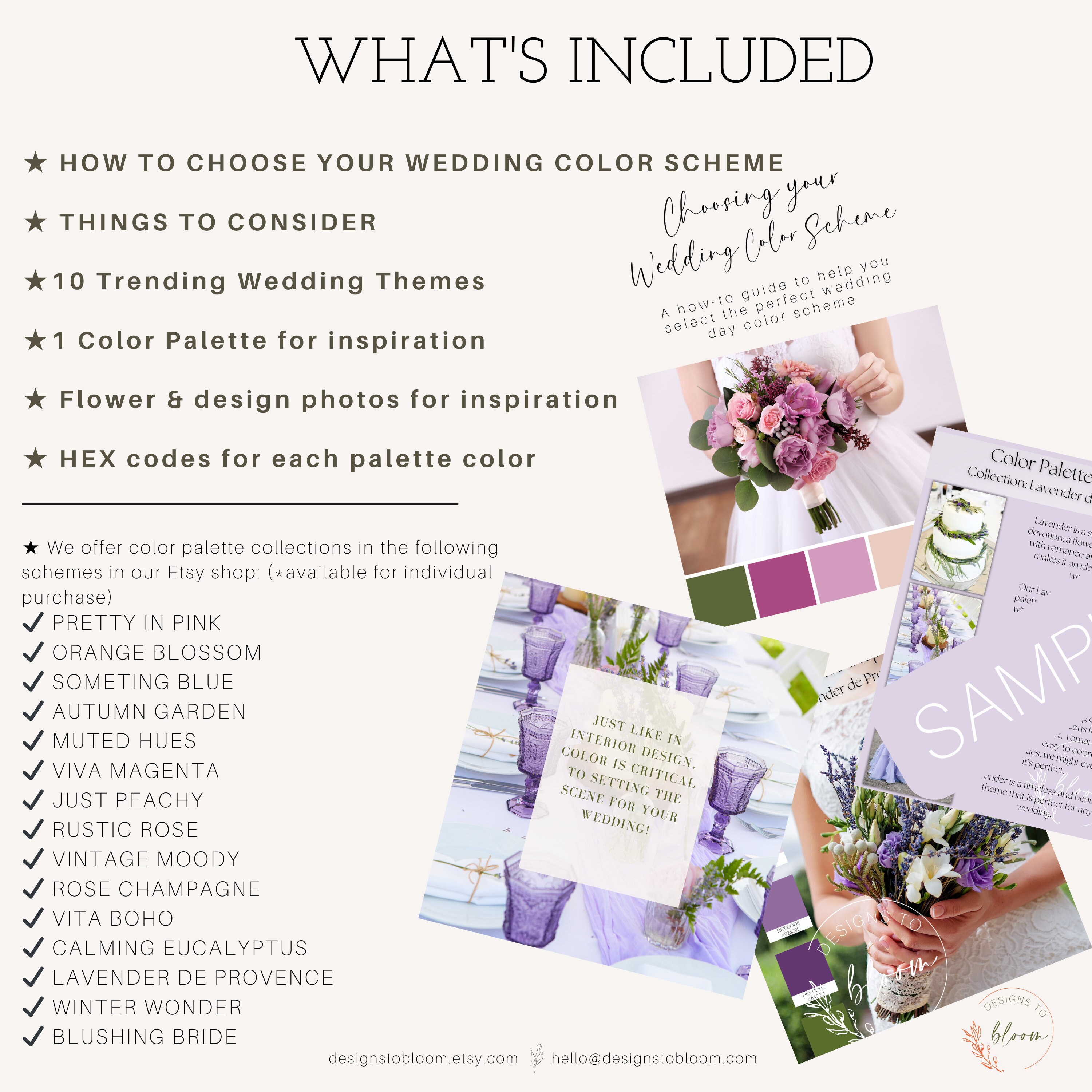 Pretty in Pink Wedding Color Palette How to Guide Choosing Wedding ...