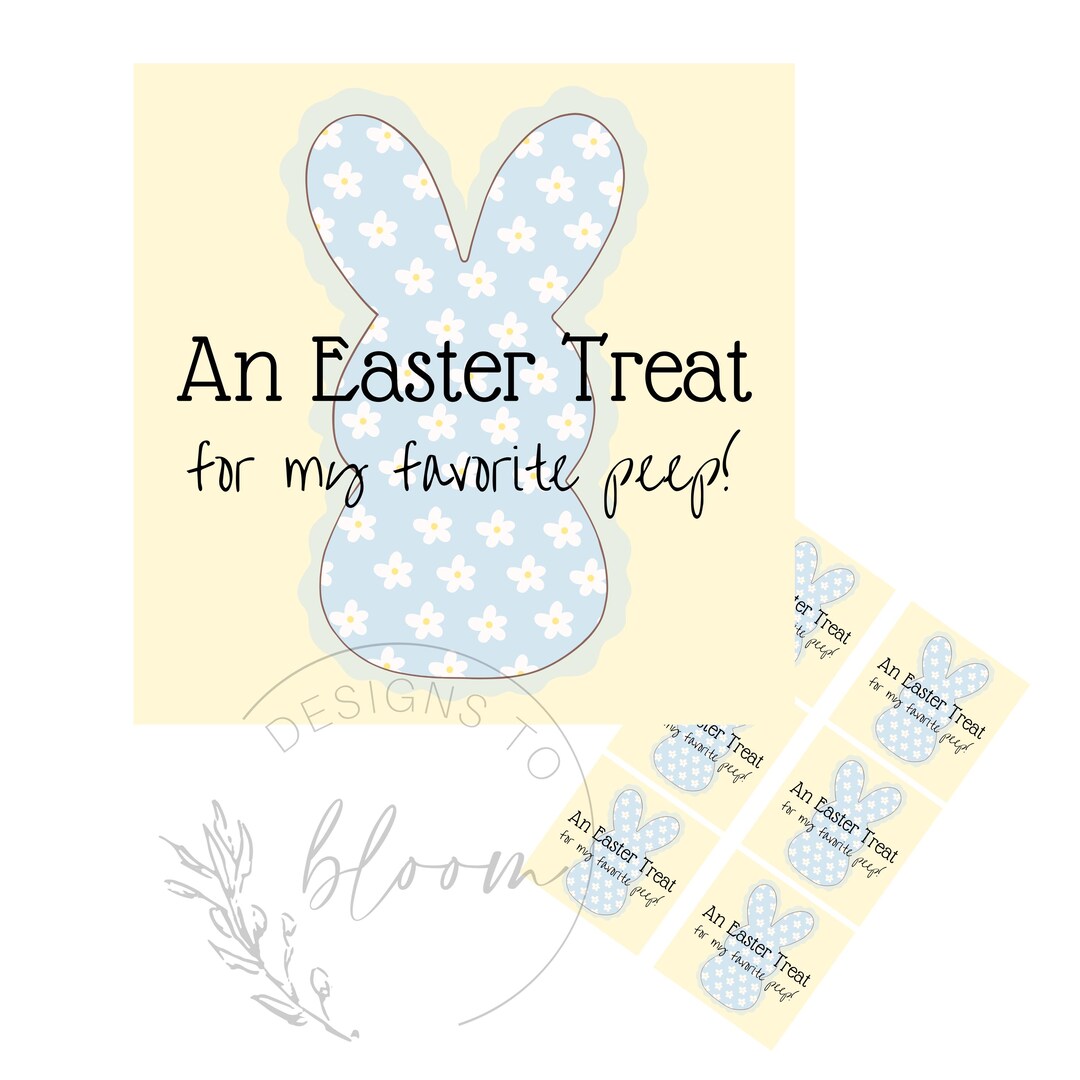Easter Gift Tag | Favorite Peep Gift Tag | DIGITAL DOWNLOAD | Gift Tag ...