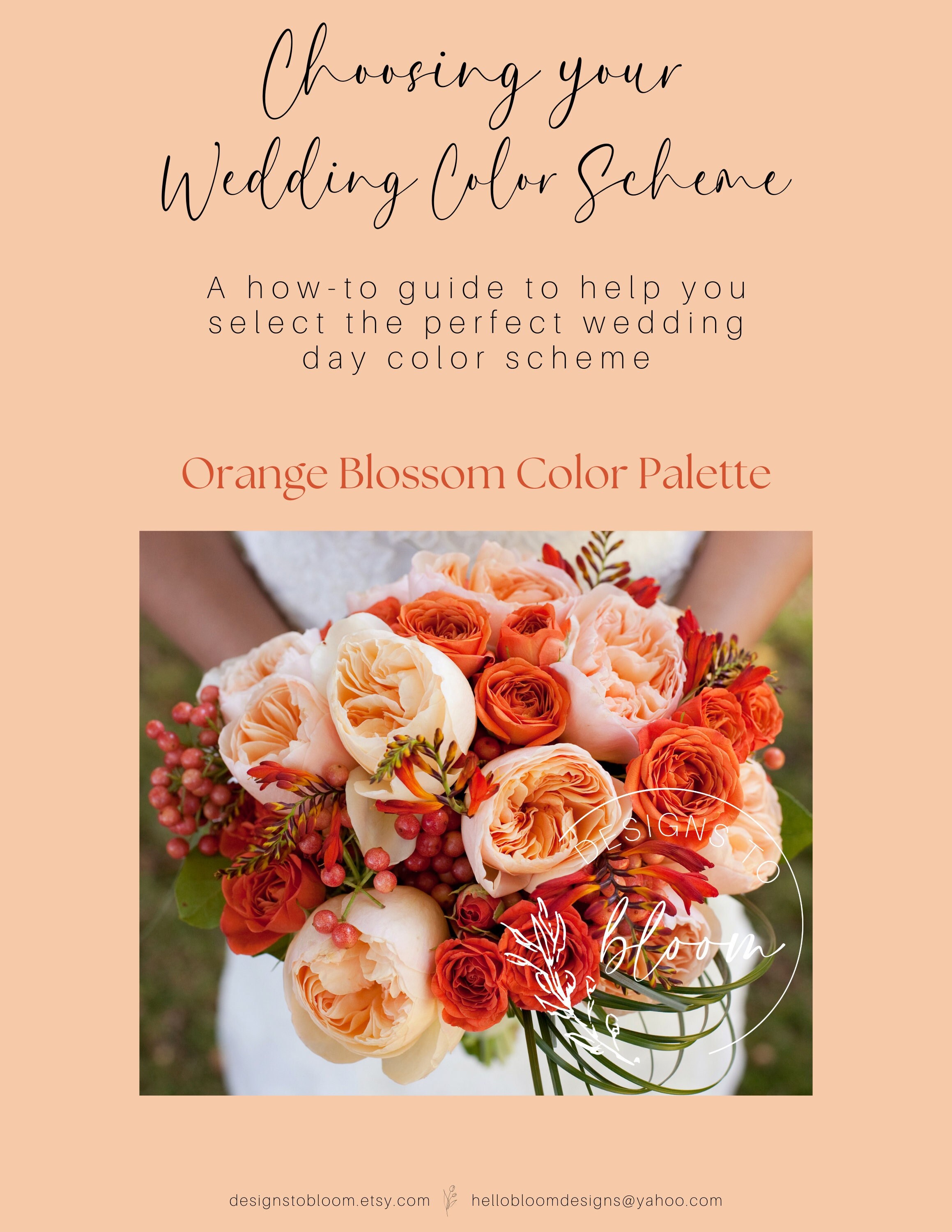 Orange Color Palette Wedding