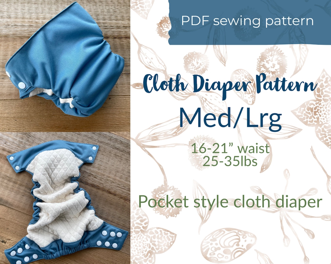 Cloth Diaper PDF Sewing Pattern Toddler M/L - Etsy