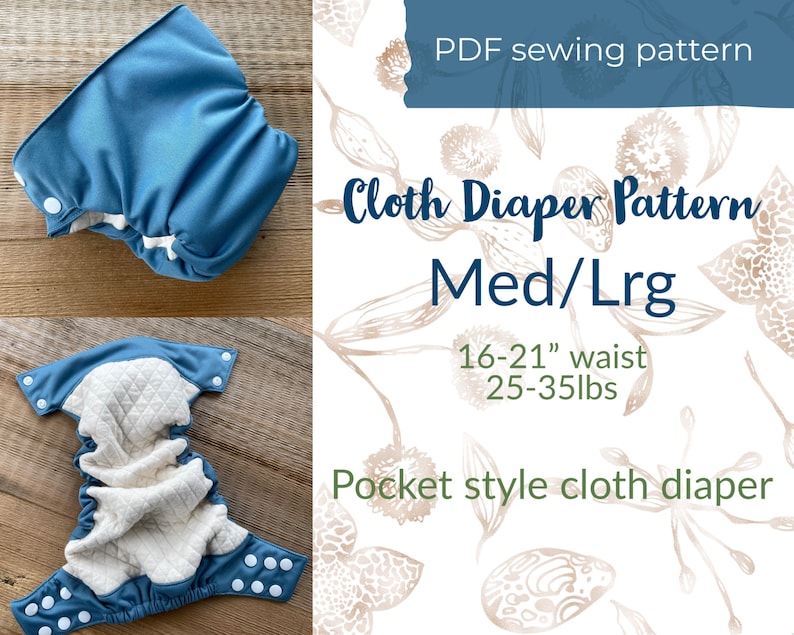 Cloth Diaper PDF Sewing Pattern Toddler M/L - Etsy