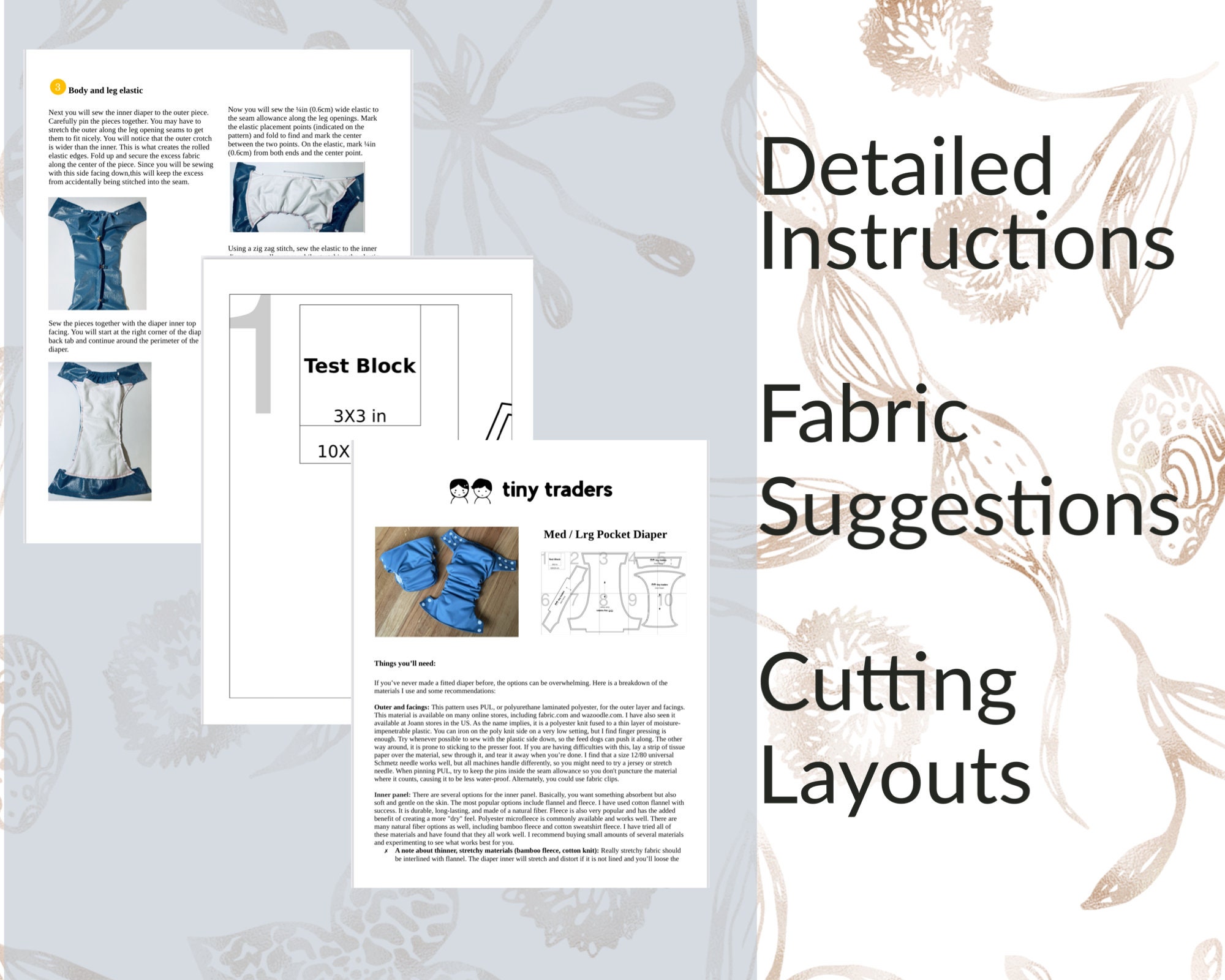 Cloth Diaper PDF Sewing Pattern Toddler M/L - Etsy